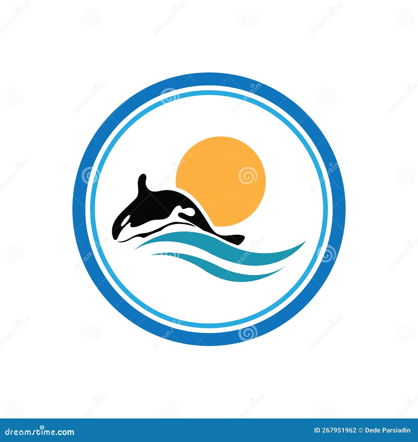 Orca Logo Vector Illustration on Trendy Design Stock Vector ...
