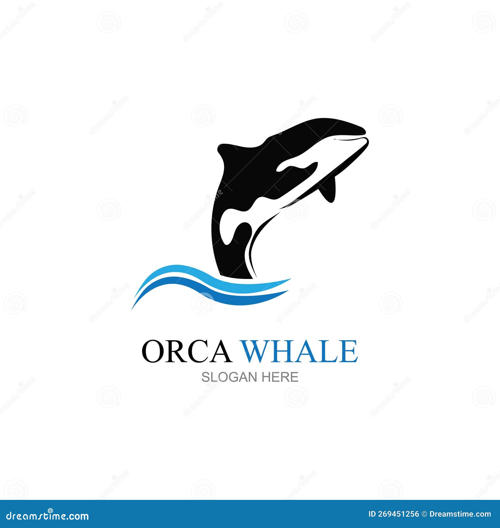 Orca Logo Vector Illustration on Trendy Design Stock Vector ...
