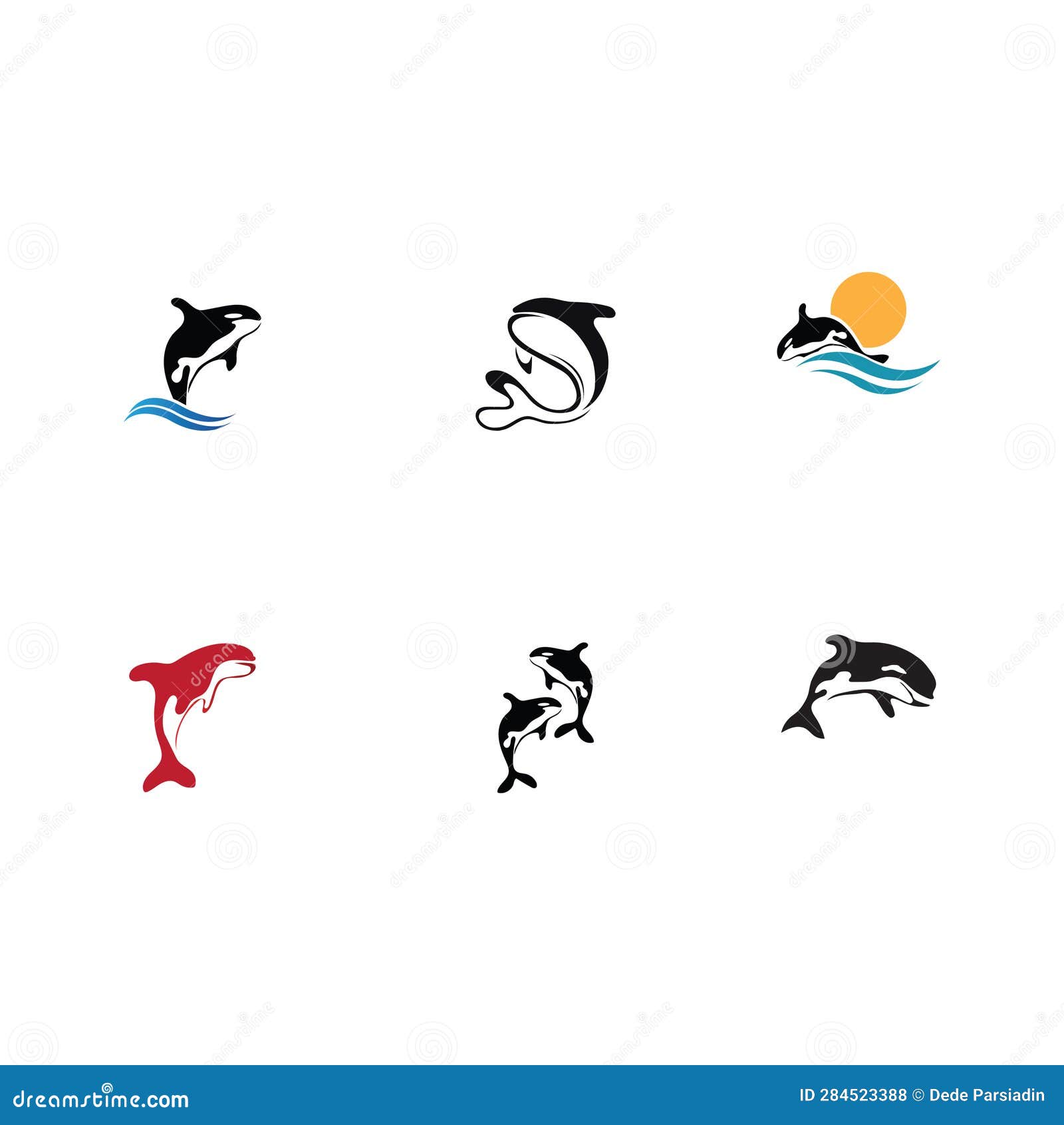 Orca Logo Vector Illustration on Trendy Design Stock Vector ...