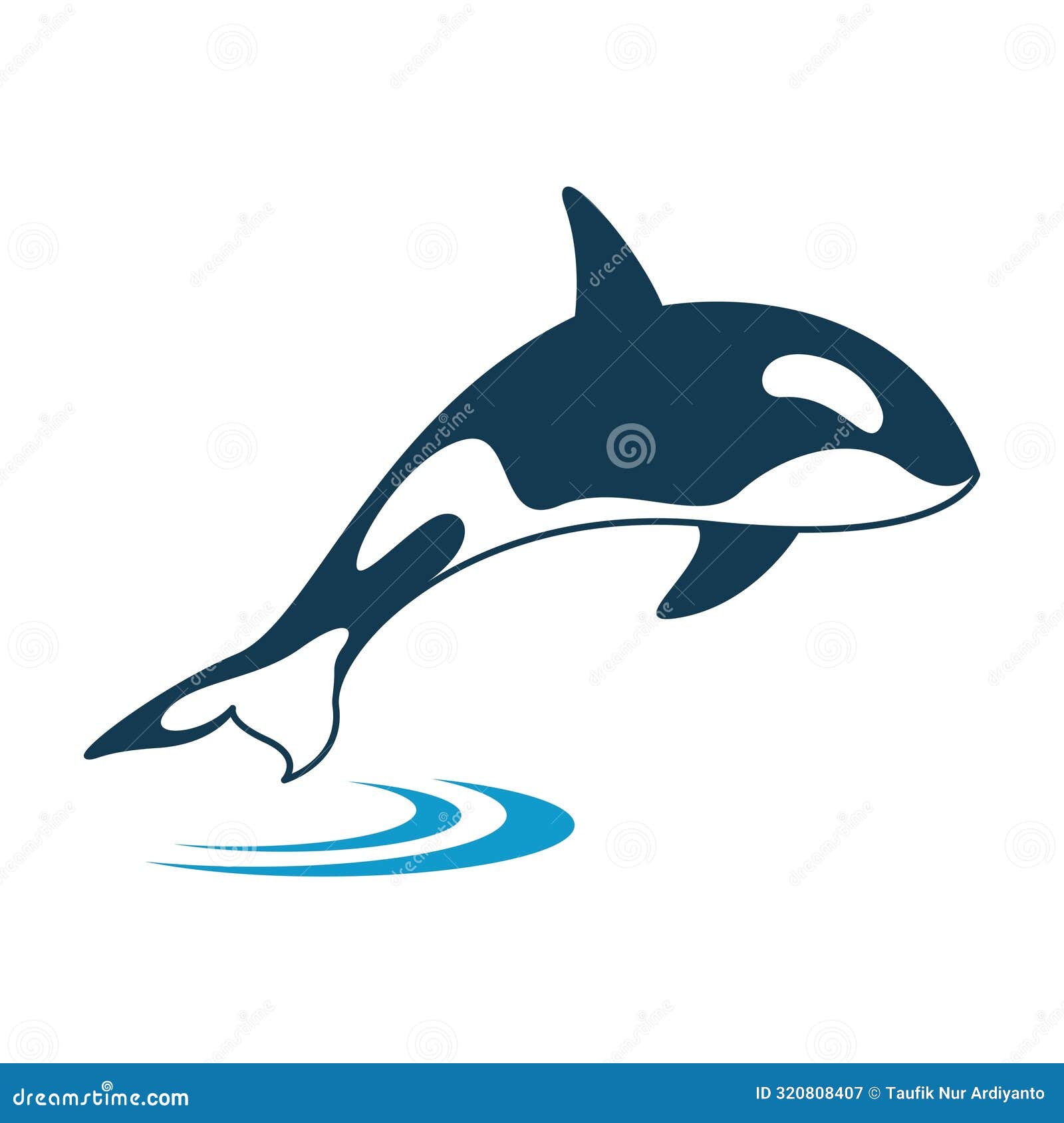 Orca Whale Icon Logo Design Stock Vector - Illustration of tail, animal ...
