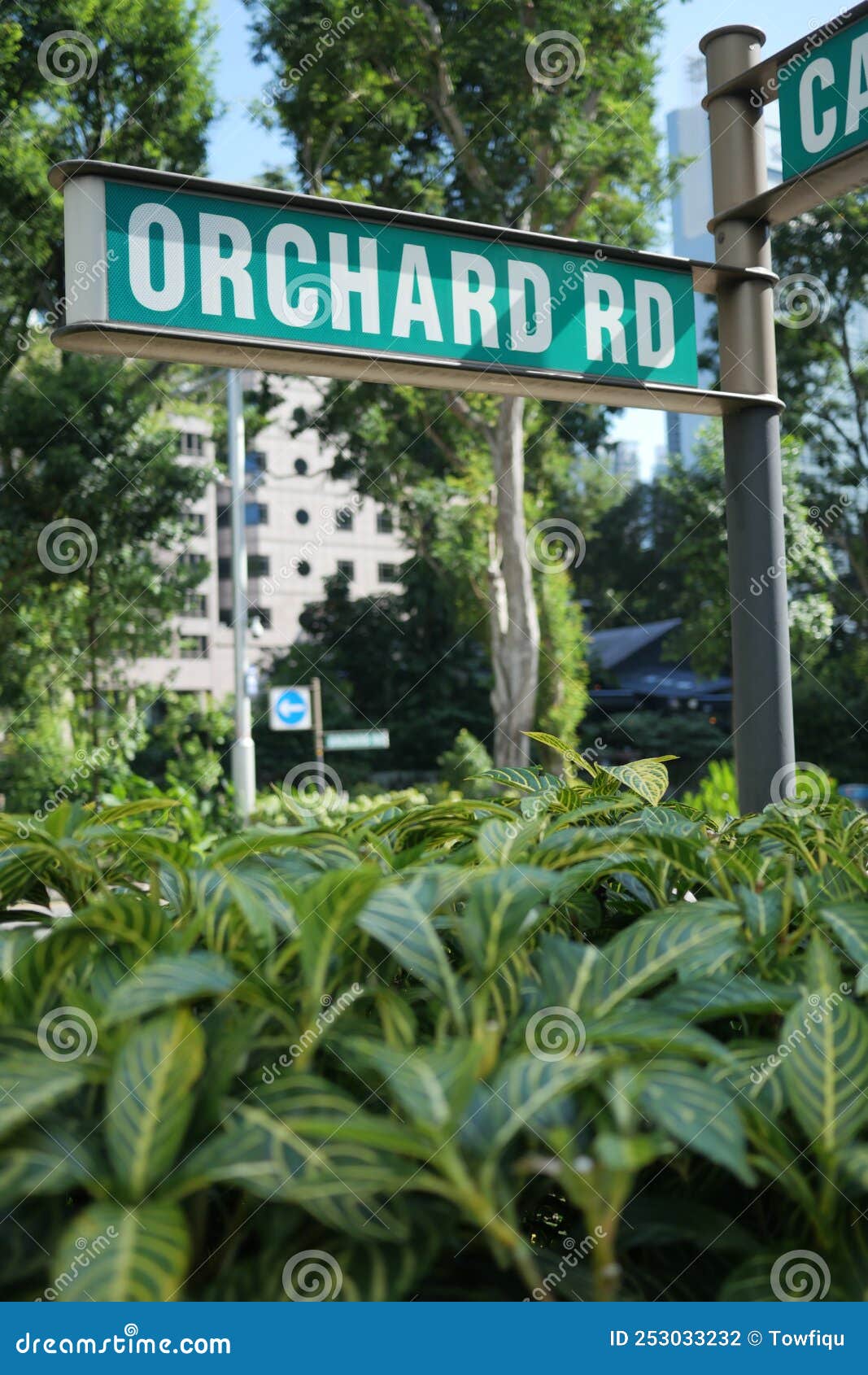 Orchad Road Sing and Buildings Stock Photo - Image of tourism, empty ...
