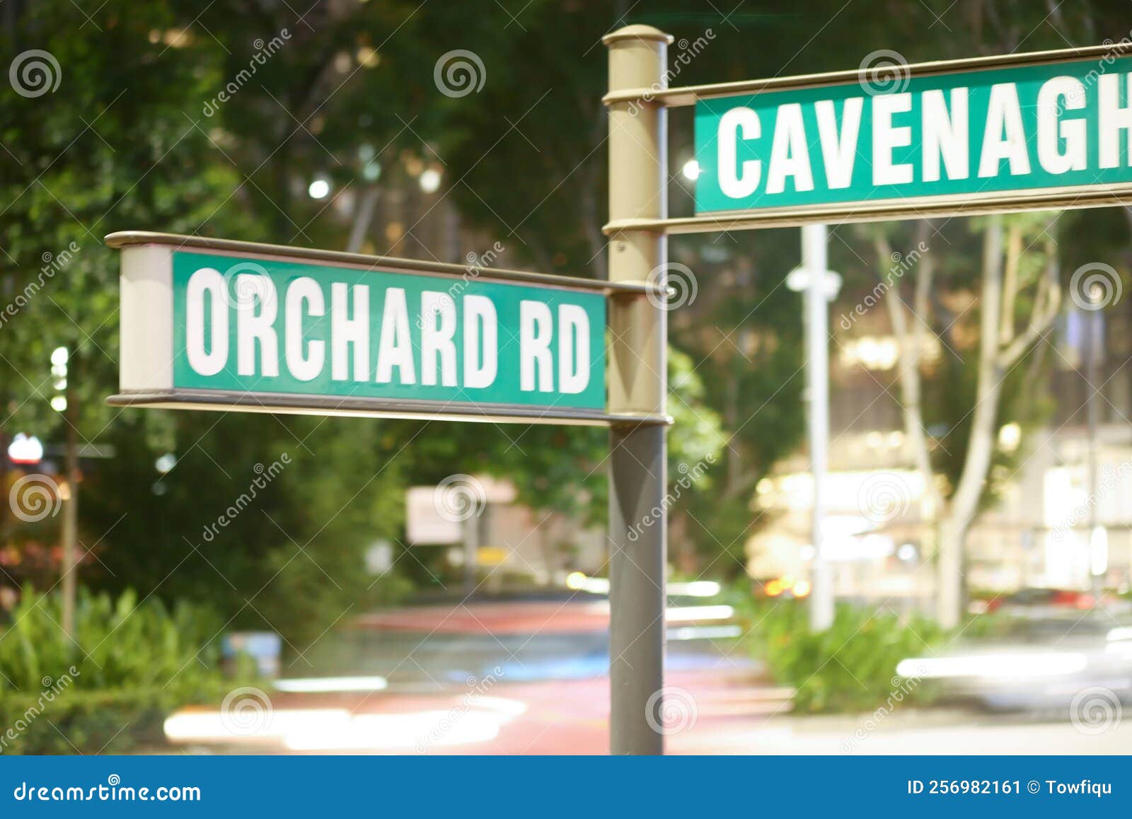 Orchard Road Sing and Buildings Stock Image - Image of downtown ...