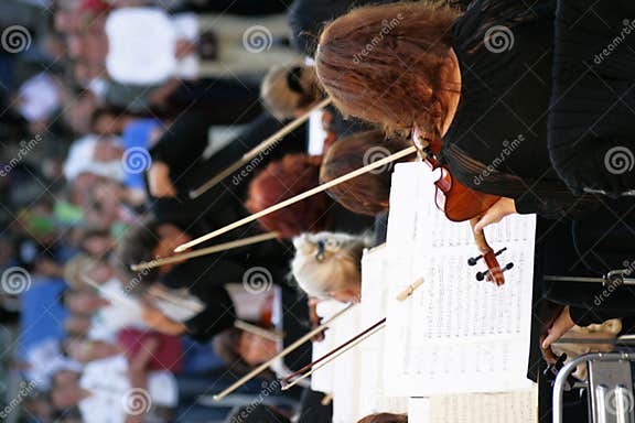 Orchestra of Classical Music Stock Image - Image of auditorium, musical ...