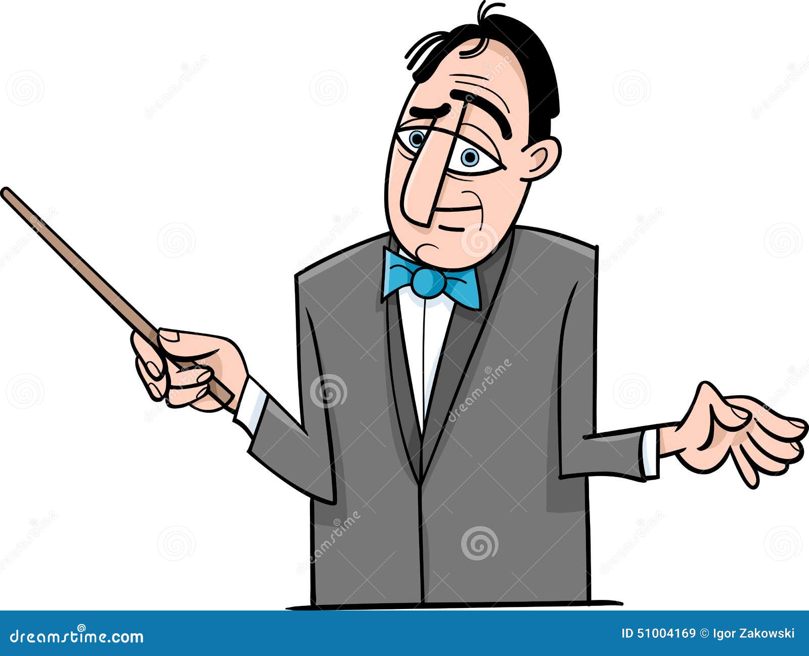 Orchestra Conductor Cartoon Illustration Stock Vector - Illustration of ...