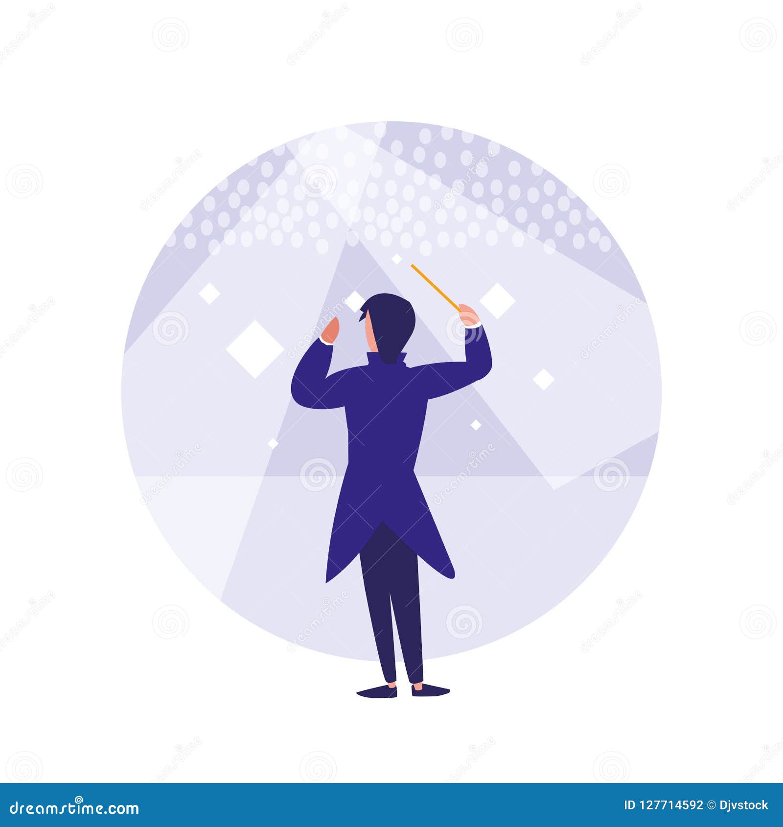 Orchestra Director Avatar Character Stock Vector - Illustration of ...