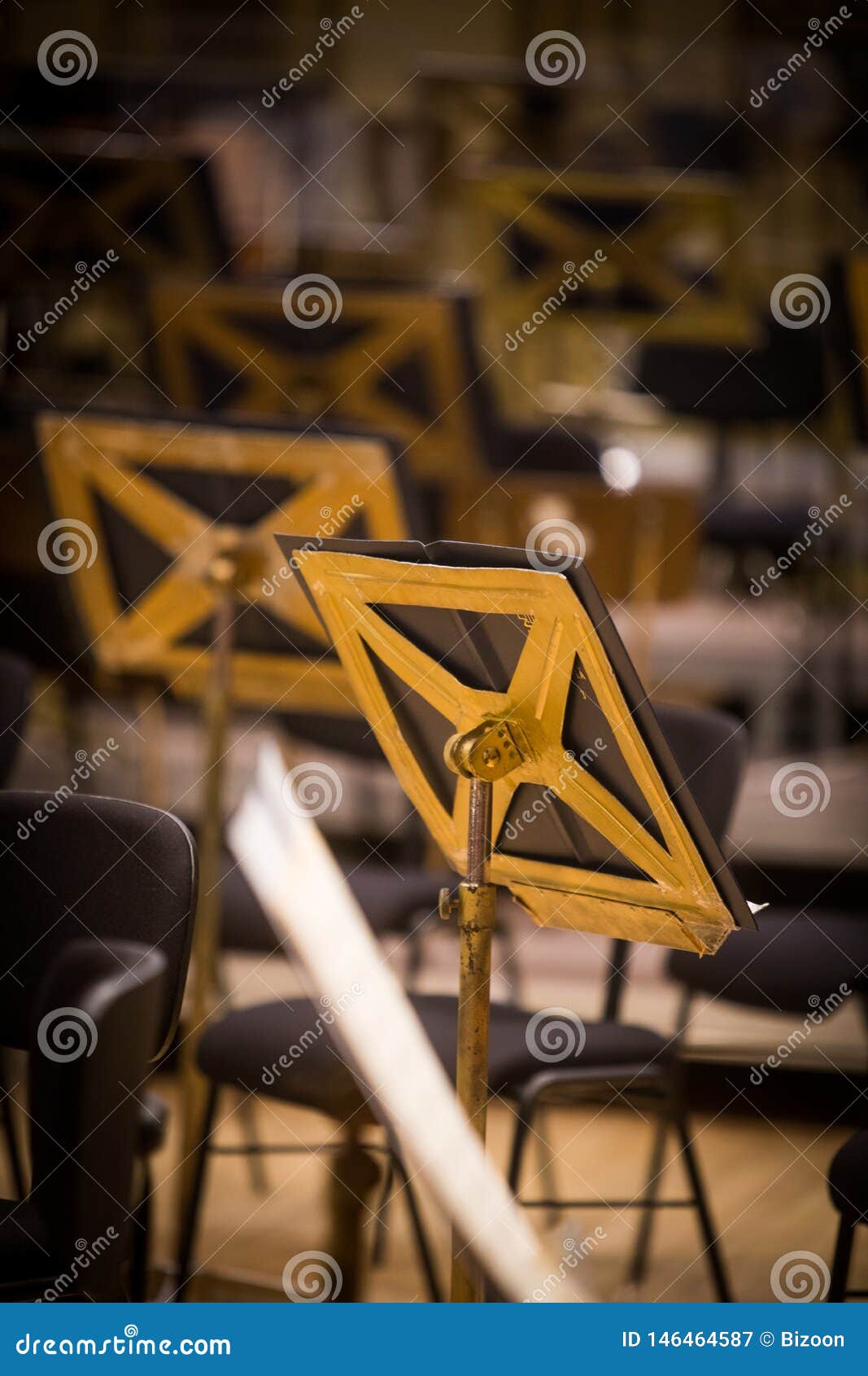 Orchestra Empty Seats on a Stage Stock Image - Image of stage, choir ...