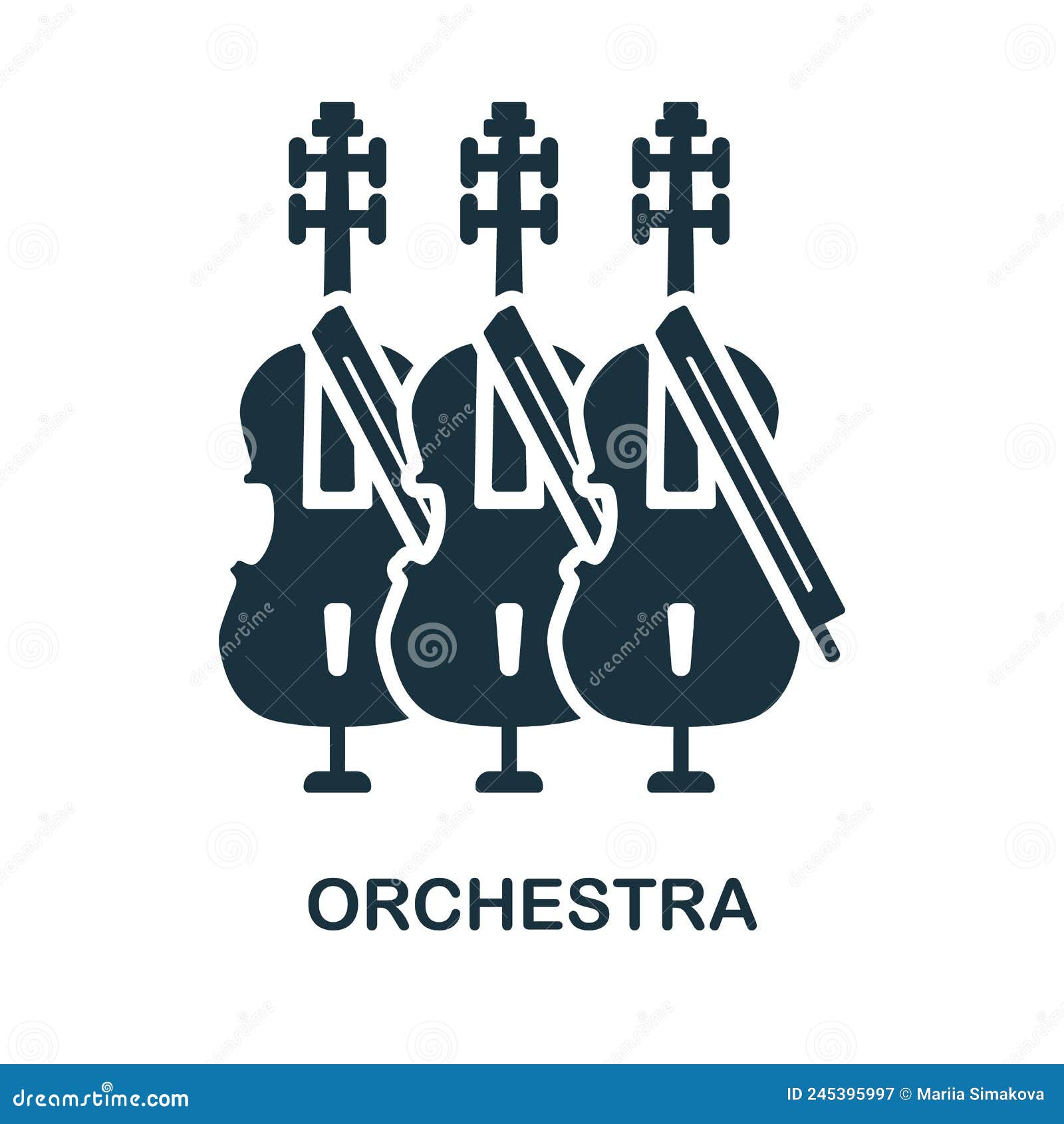 Orchestra Icon. Simple Element from Musical Instruments Collection ...