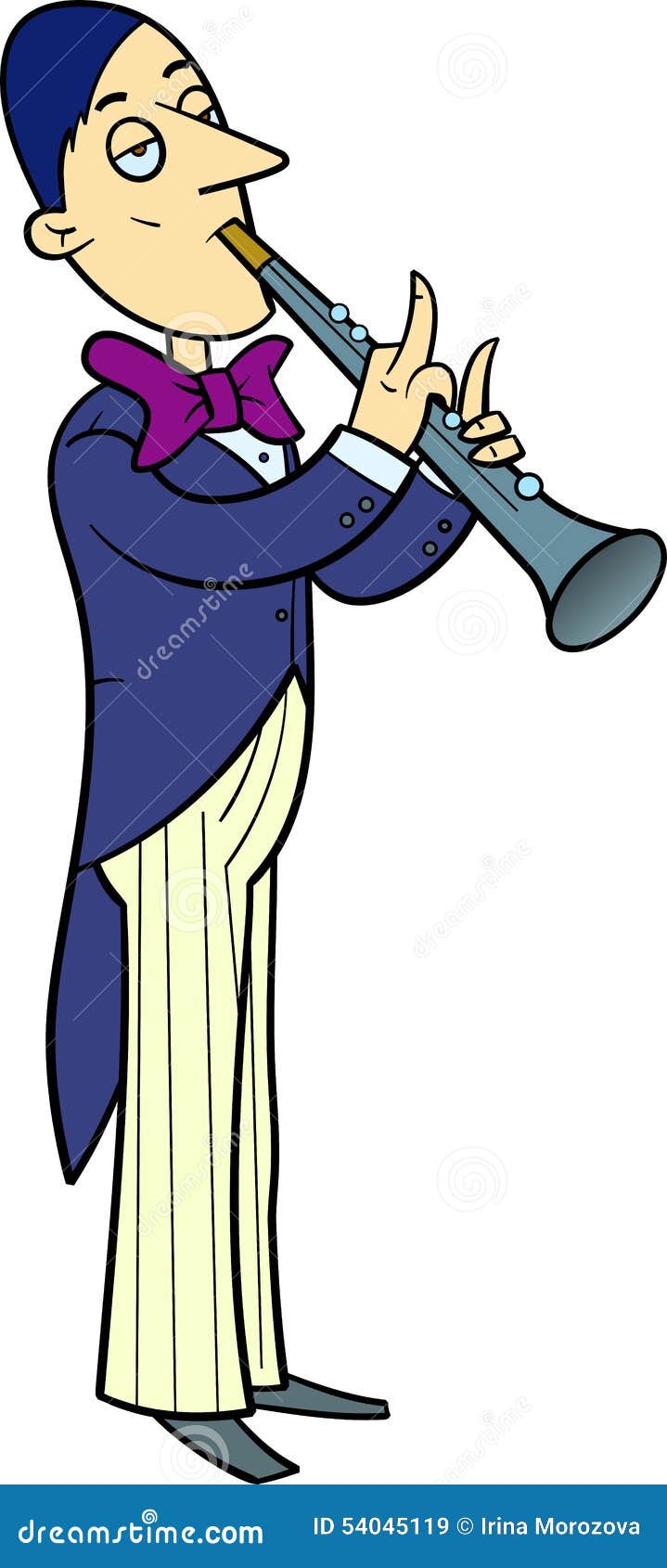 Orchestra Musician Playing the Clarinet Stock Vector - Illustration of ...