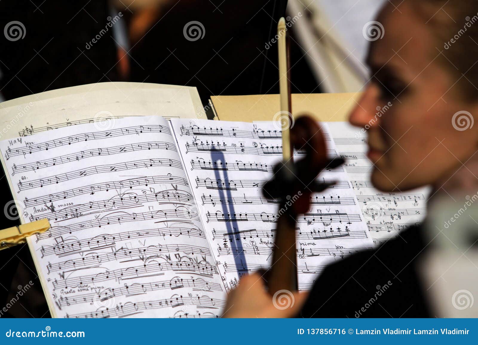 Orchestra rehearsal editorial photo. Image of sheet - 137856716