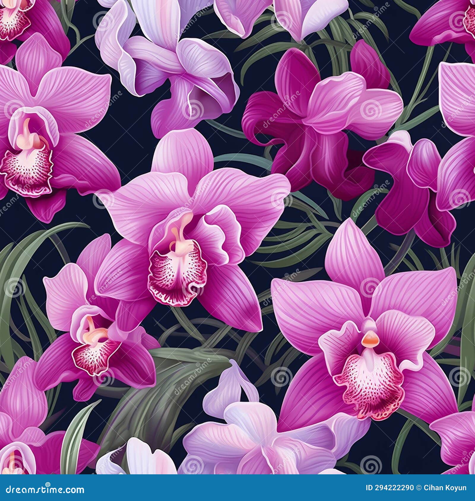 Orchid Background for Presentation Stock Illustration - Illustration of ...