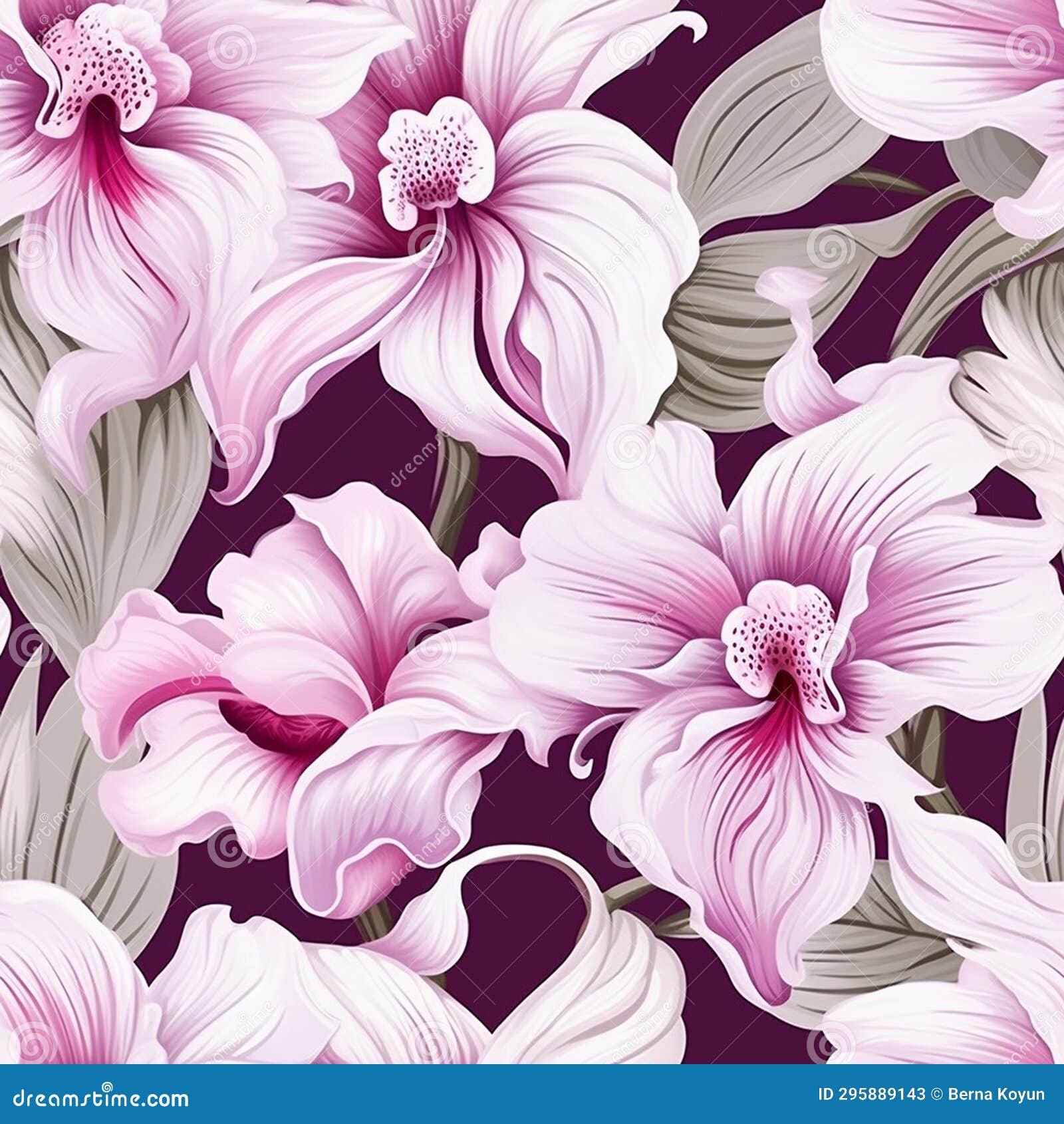 Orchid Fabric for a Unique and Eye-catching Design Stock Illustration ...