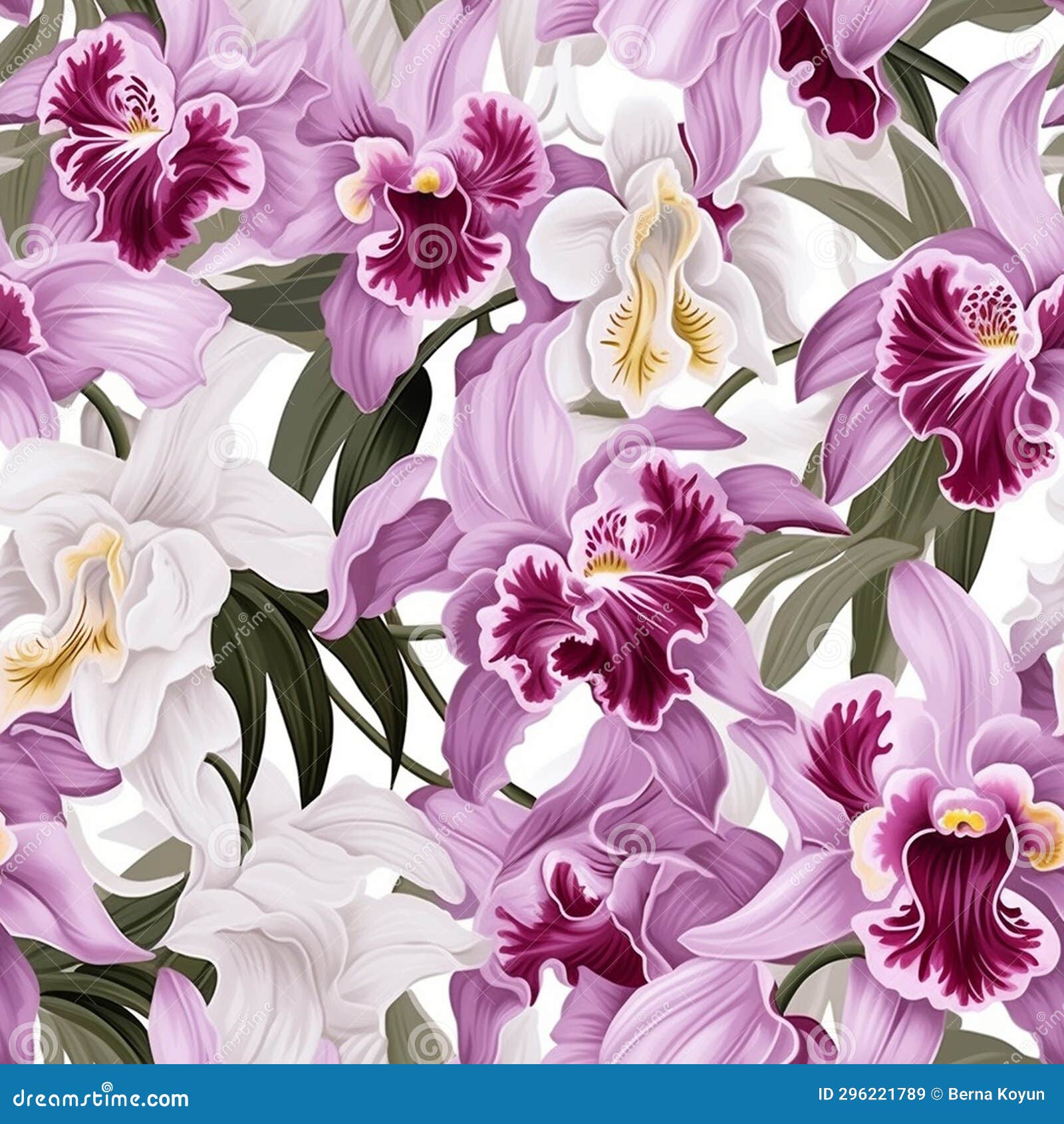 Orchid Fabric for a Unique and Eye-catching Design Stock Illustration ...
