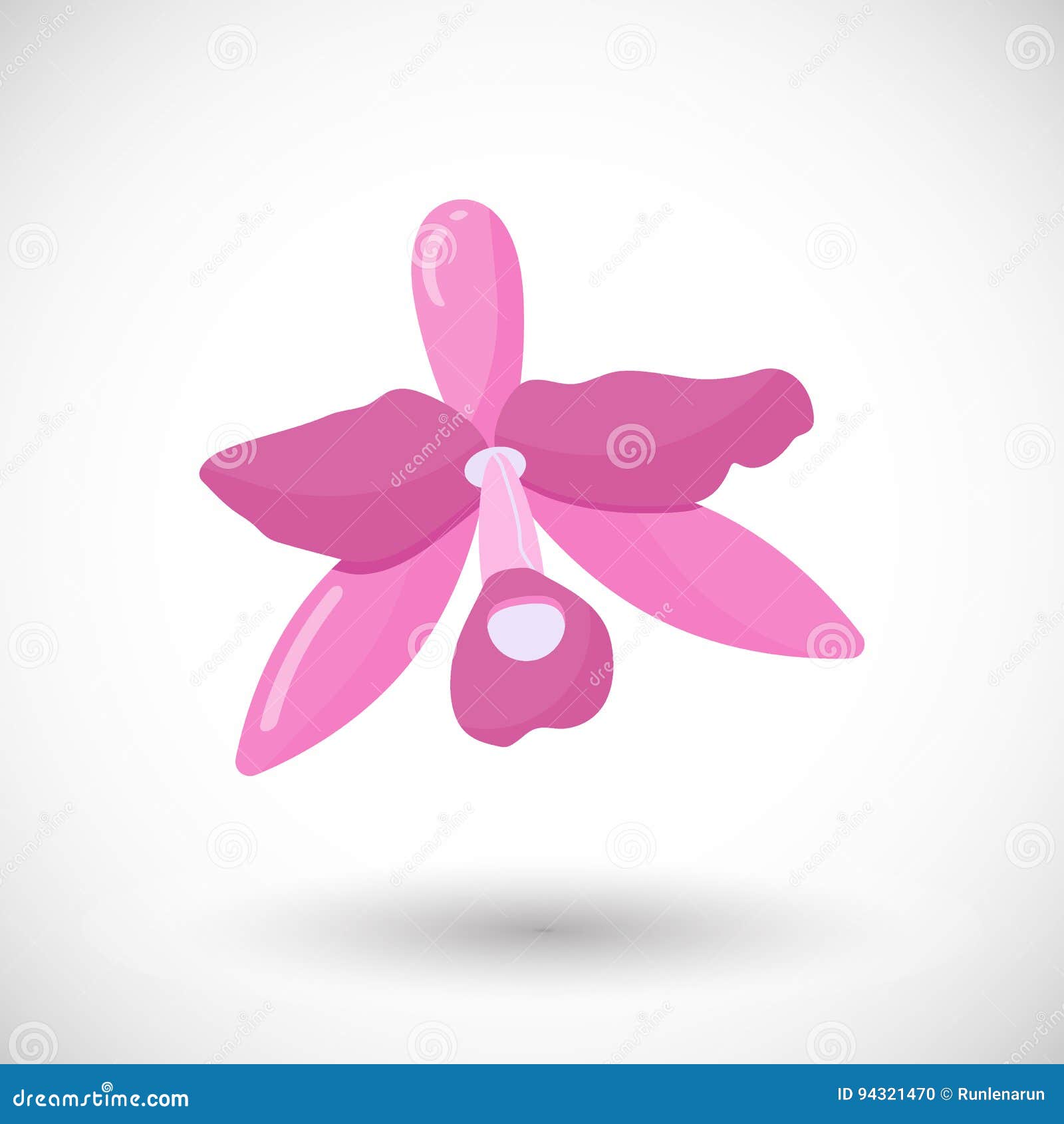 Orchid flat icon stock illustration. Illustration of flat - 94321470