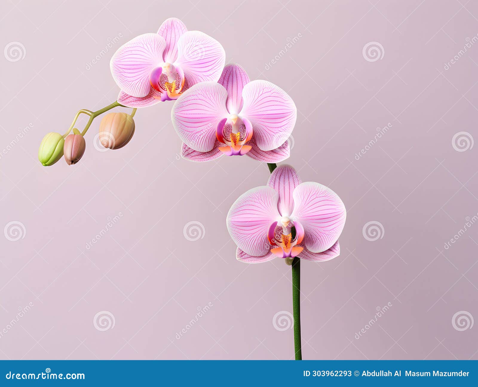 Orchid Flower in Studio Background, Single Orchid Flower, Beautiful ...