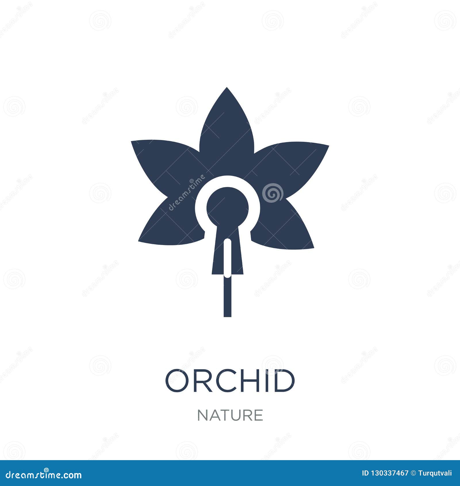 Orchid Icon. Trendy Flat Vector Orchid Icon on White Background Stock ...