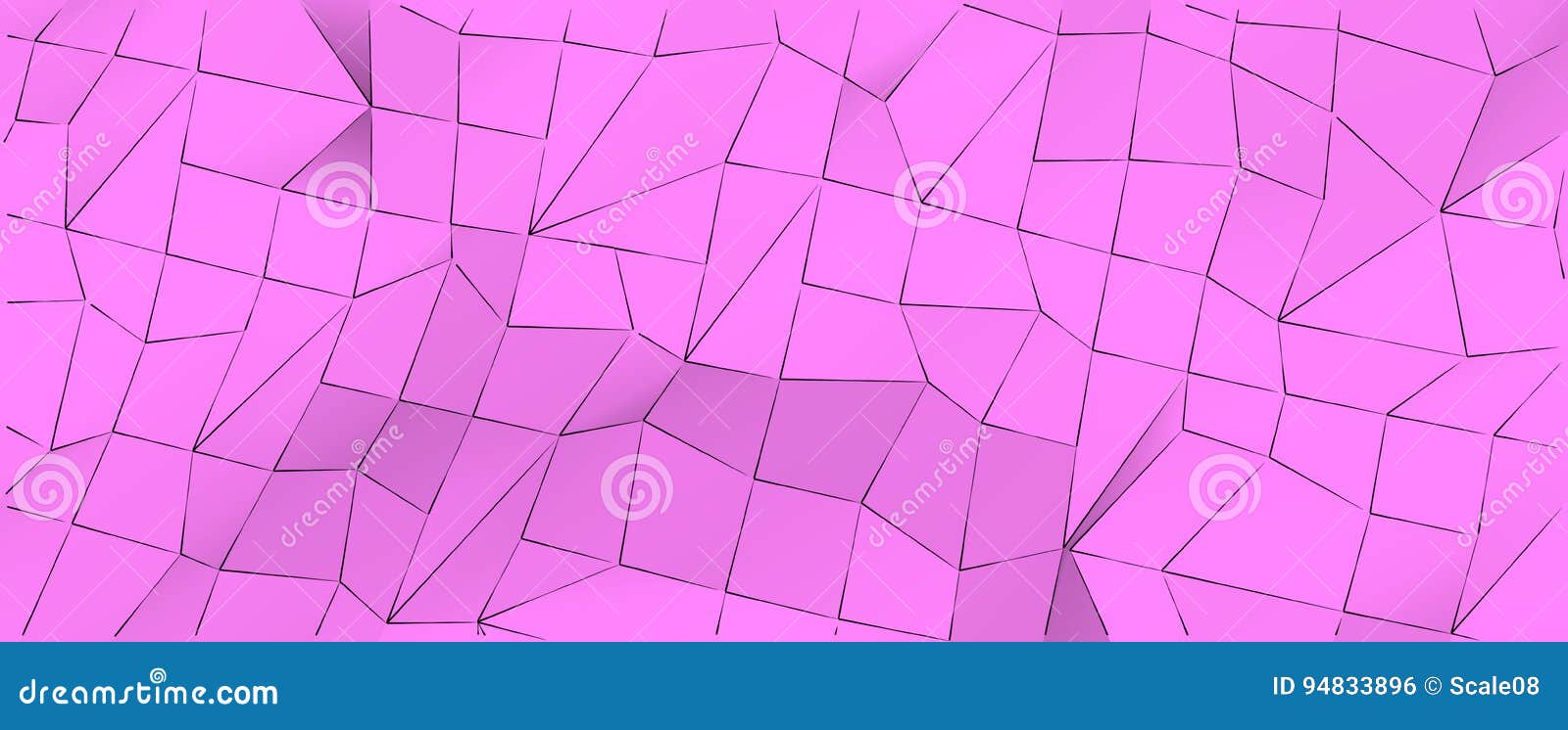 Orchid Pink Abstract Geometric 3d Low Polygonal Background. Stock ...