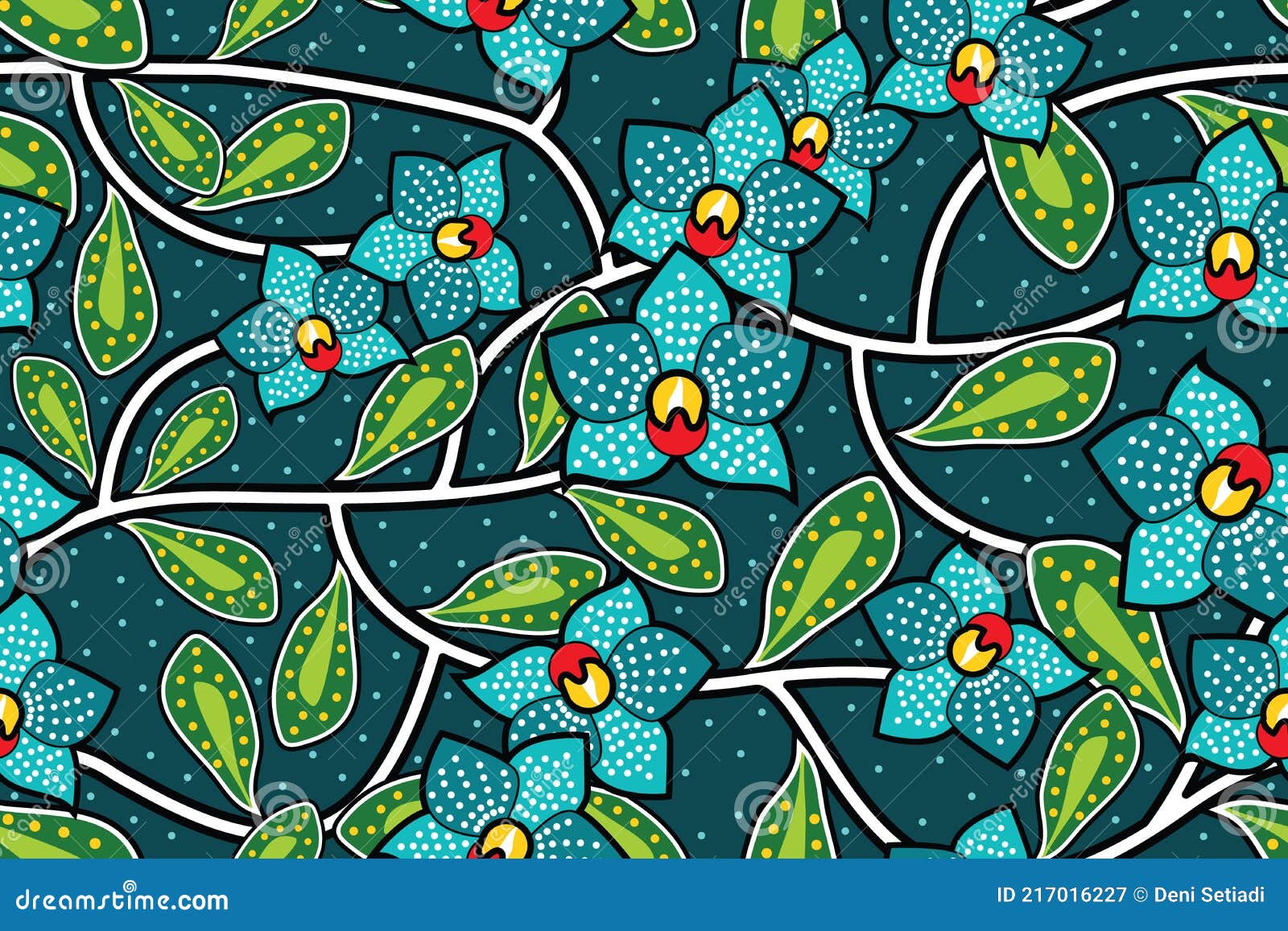 Orchid Seamless Pattern Vector Stock Vector - Illustration of fabric ...