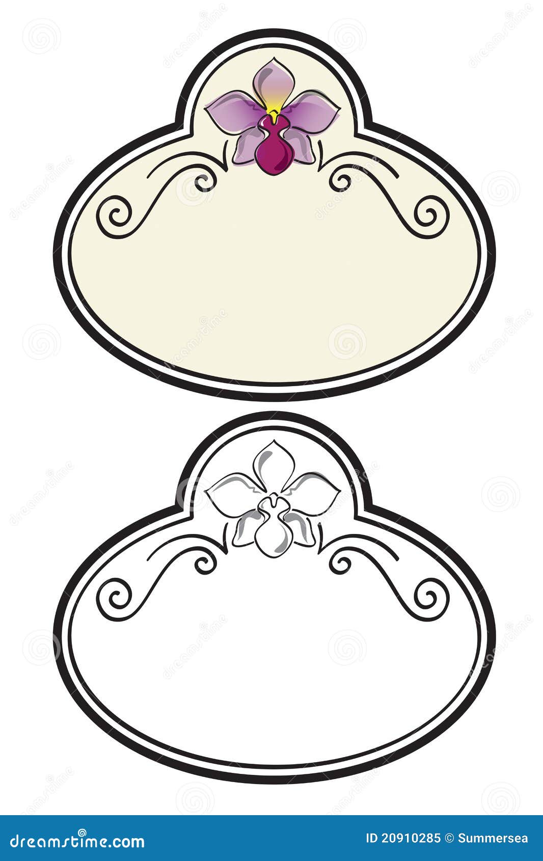 Orchid sign vector stock vector. Illustration of black - 20910285