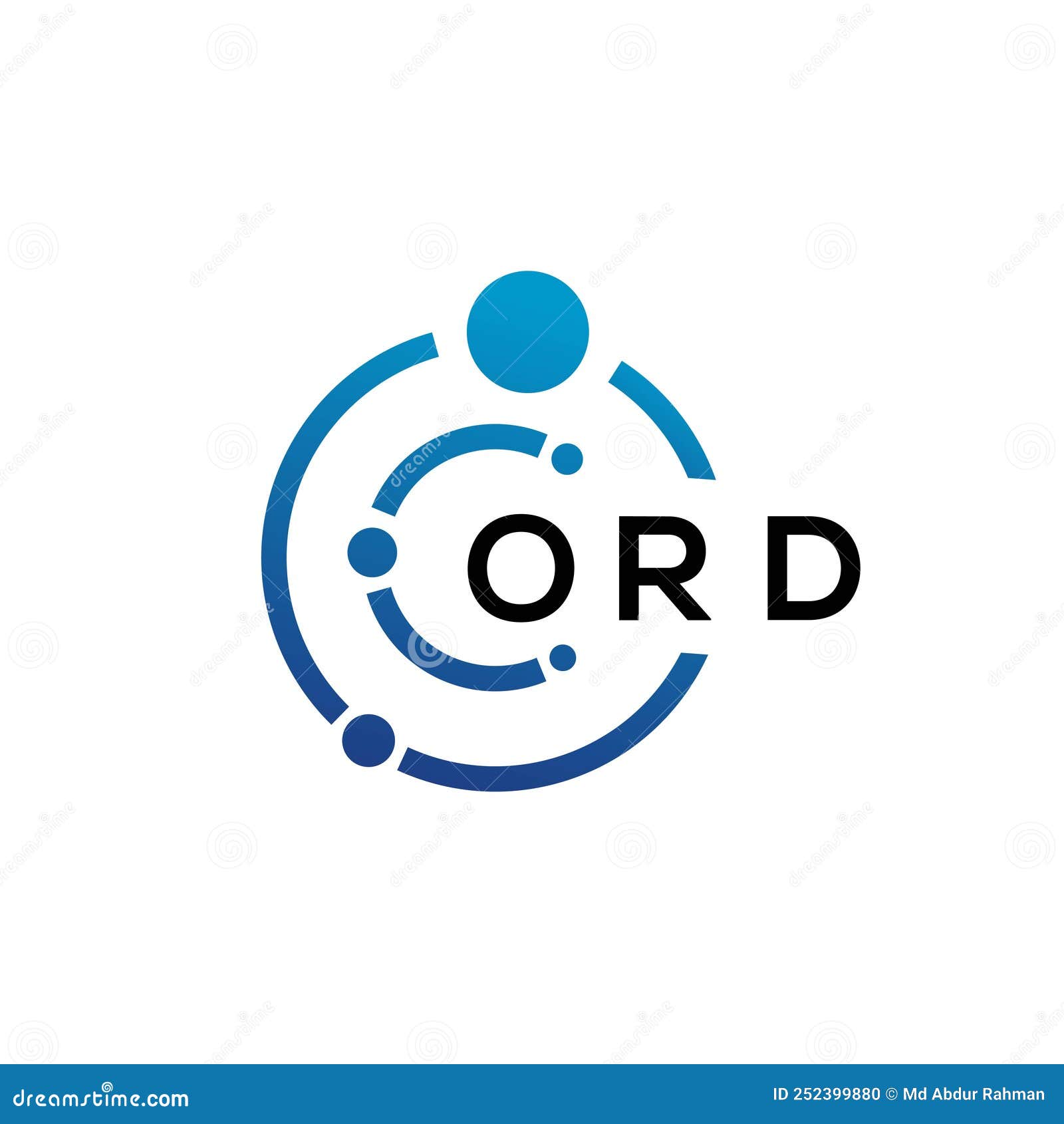 ORD Letter Technology Logo Design on White Background. ORD Creative ...