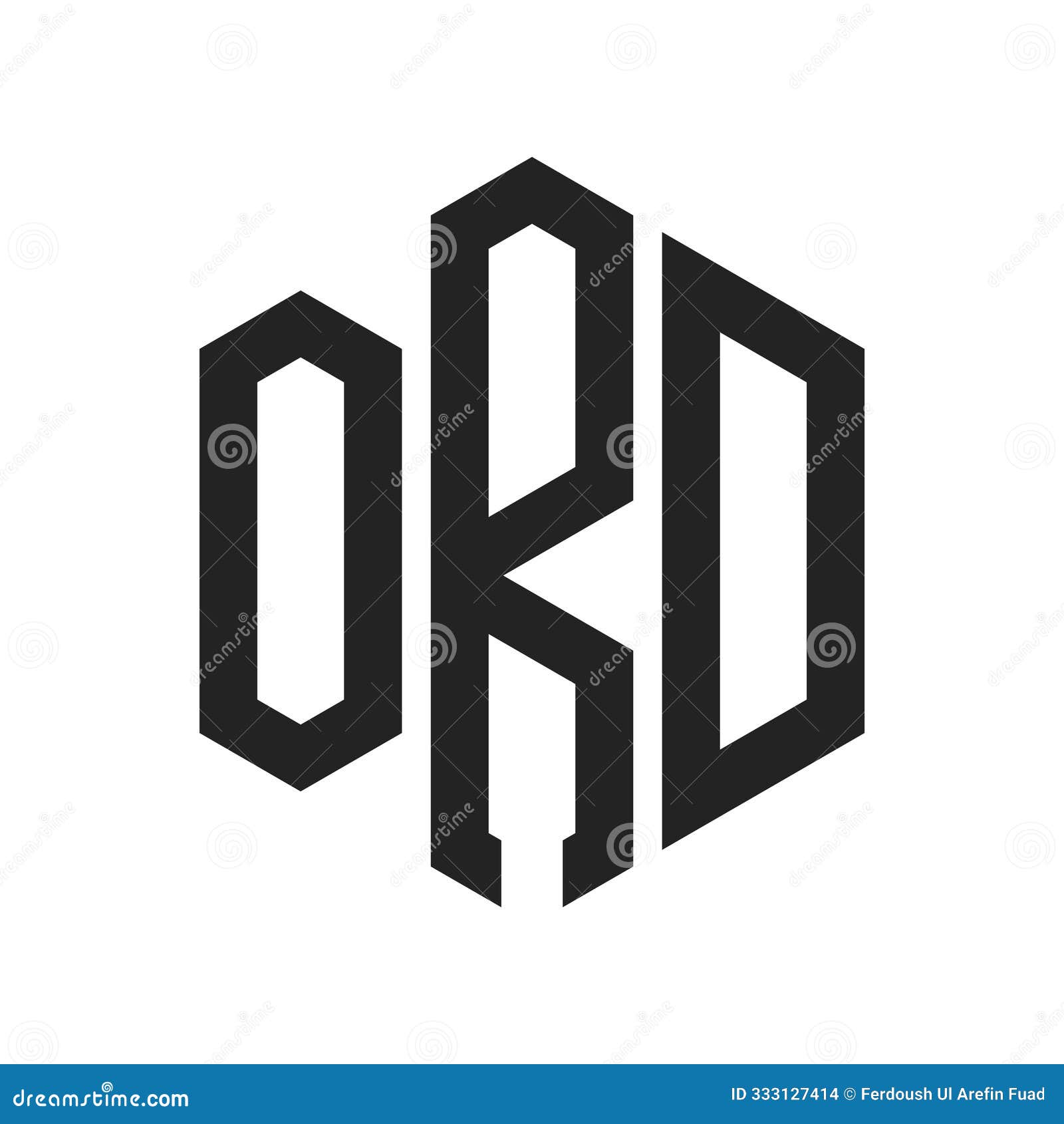 ORD Logo Design. Initial Letter ORD Monogram Logo Using Hexagon Shape ...