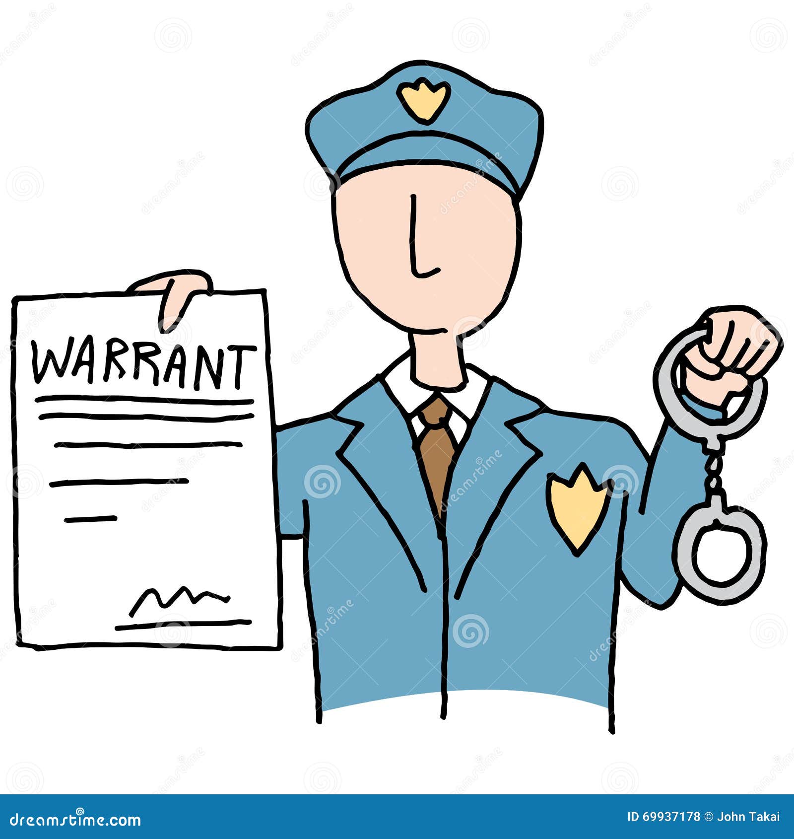 Orden de detención ilustración del vector. Ilustración de arresto ...