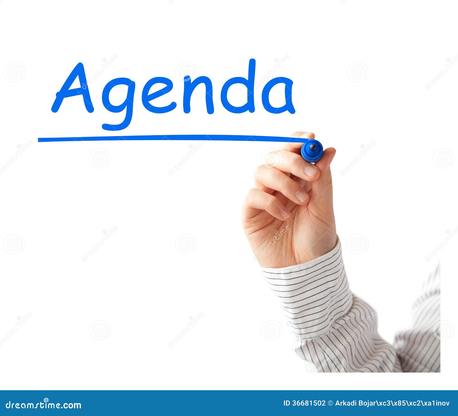 Orden del día foto de archivo. Imagen de mano, contorno - 36681502