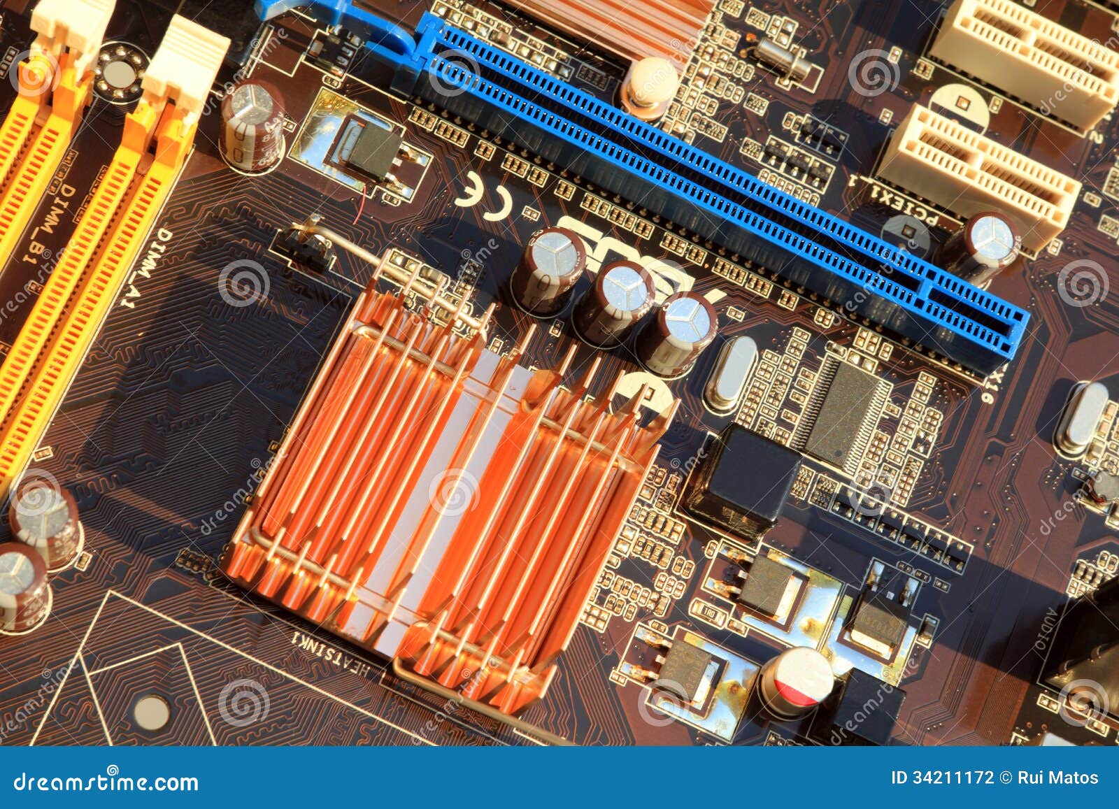 Ordenador Mainboard foto de archivo. Imagen de virutas - 34211172