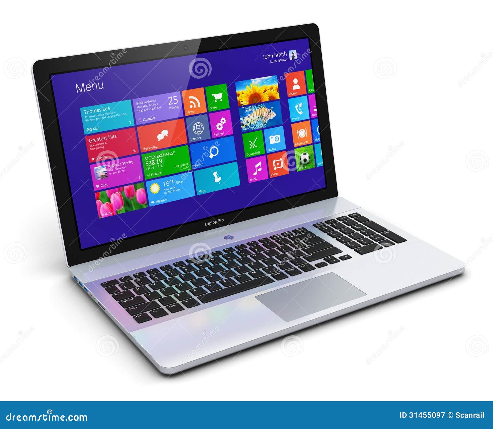 Ordenador portátil moderno stock de ilustración. Ilustración de icono ...