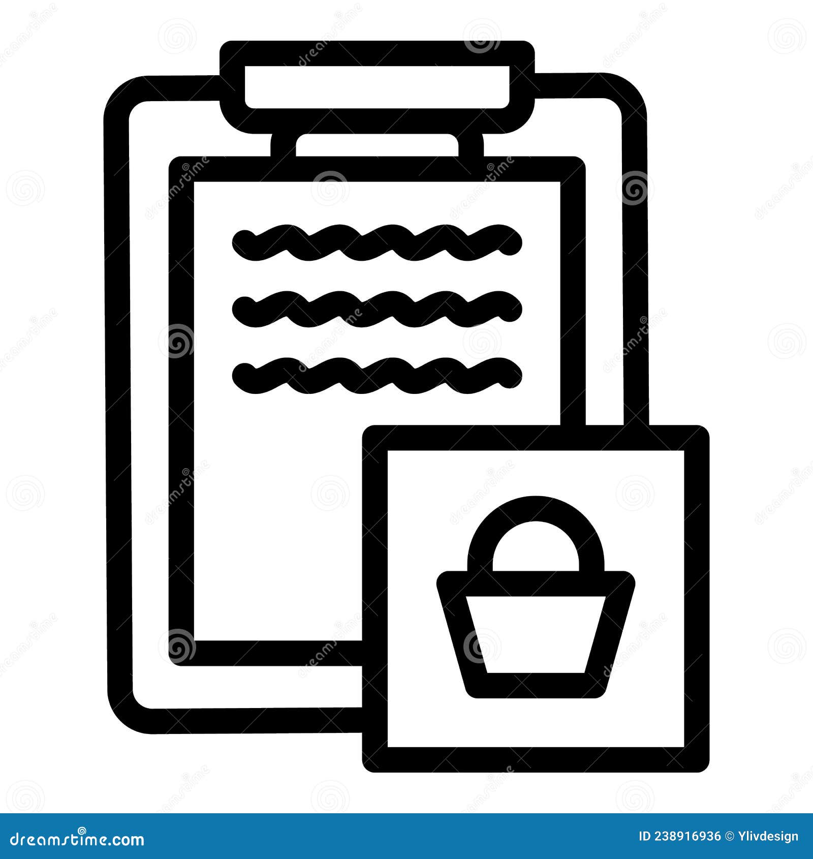 Pad, Fill Form Outline Icon. Line Art Vector | CartoonDealer.com #223275824