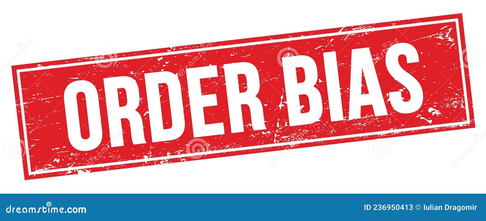 ORDER BIAS Text on Red Grungy Rectangle Stamp Stock Illustration ...