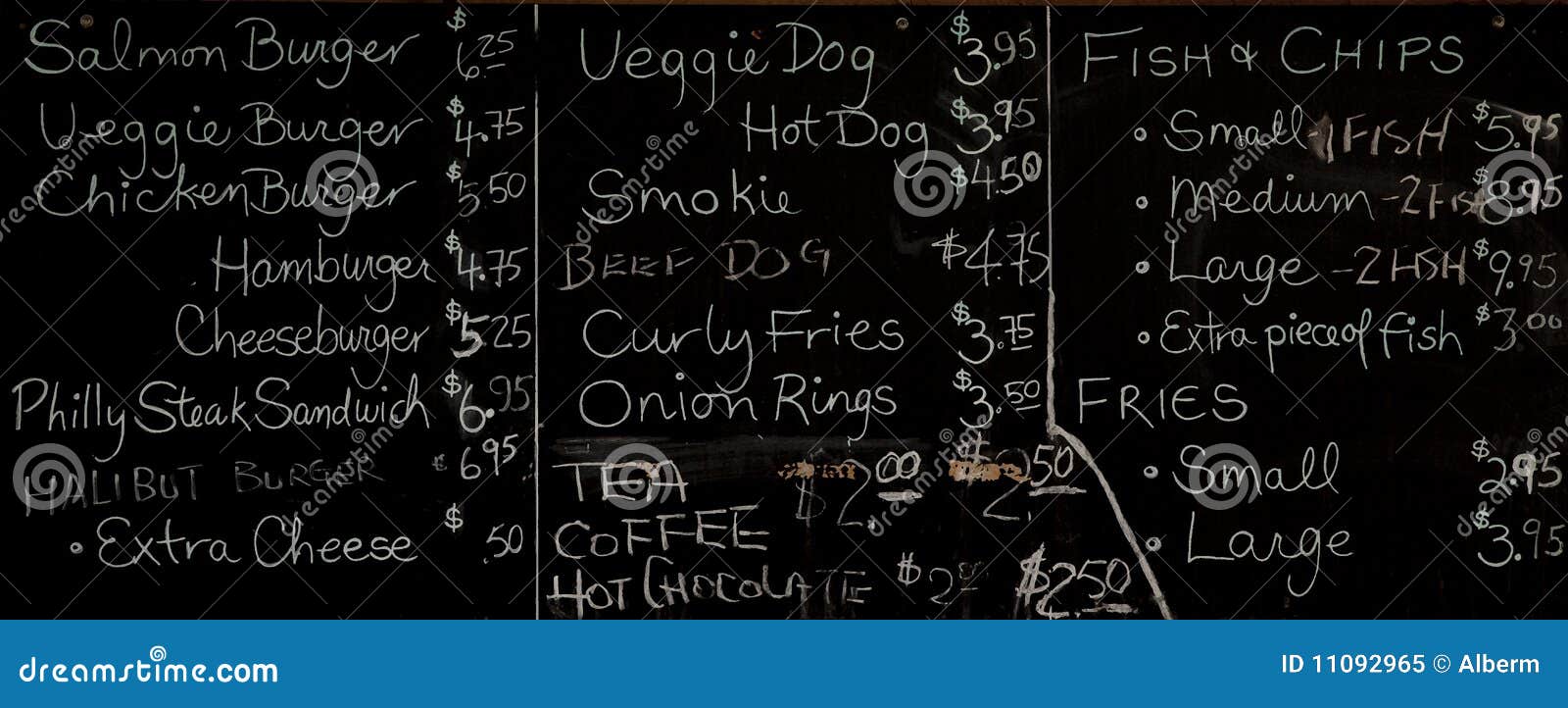 Order Board at a Snack Stand Stock Image - Image of lunch, hamburger ...