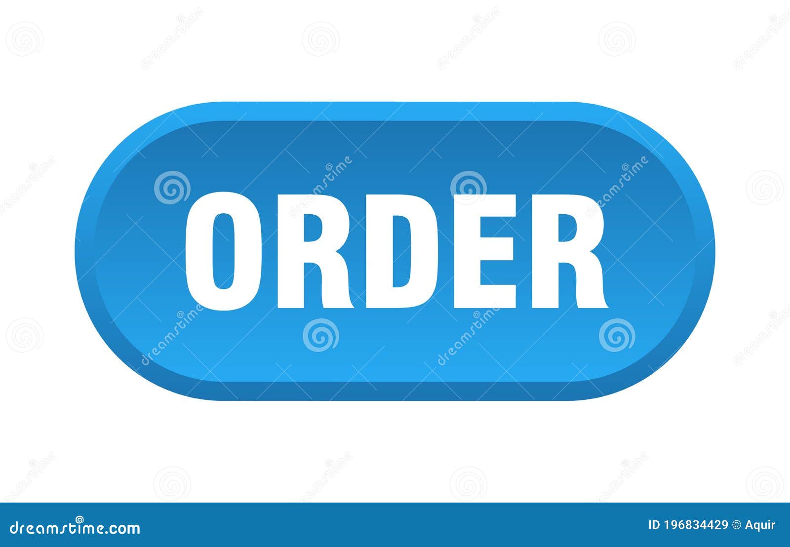 Order Button. Rounded Sign on White Background Stock Vector ...