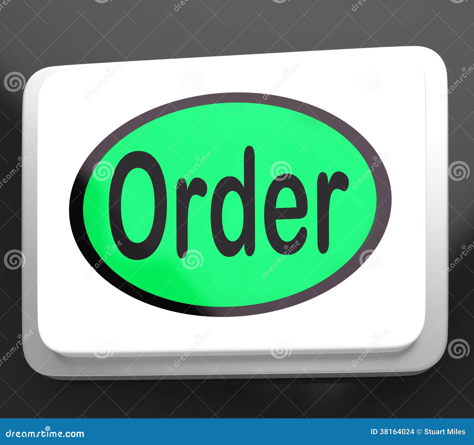 Order Button Shows Buying Online in Web Stores Stock Illustration ...
