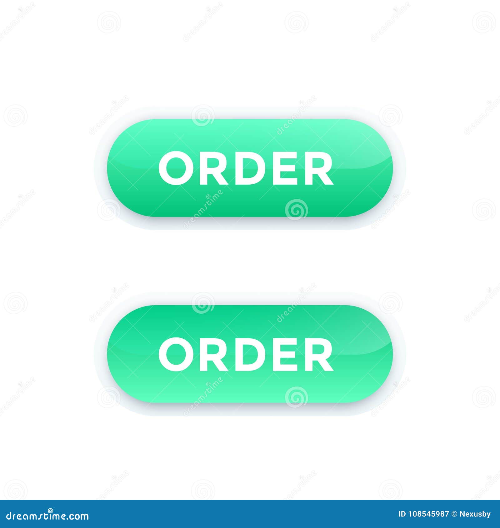 Order button, vector stock vector. Illustration of design - 108545987