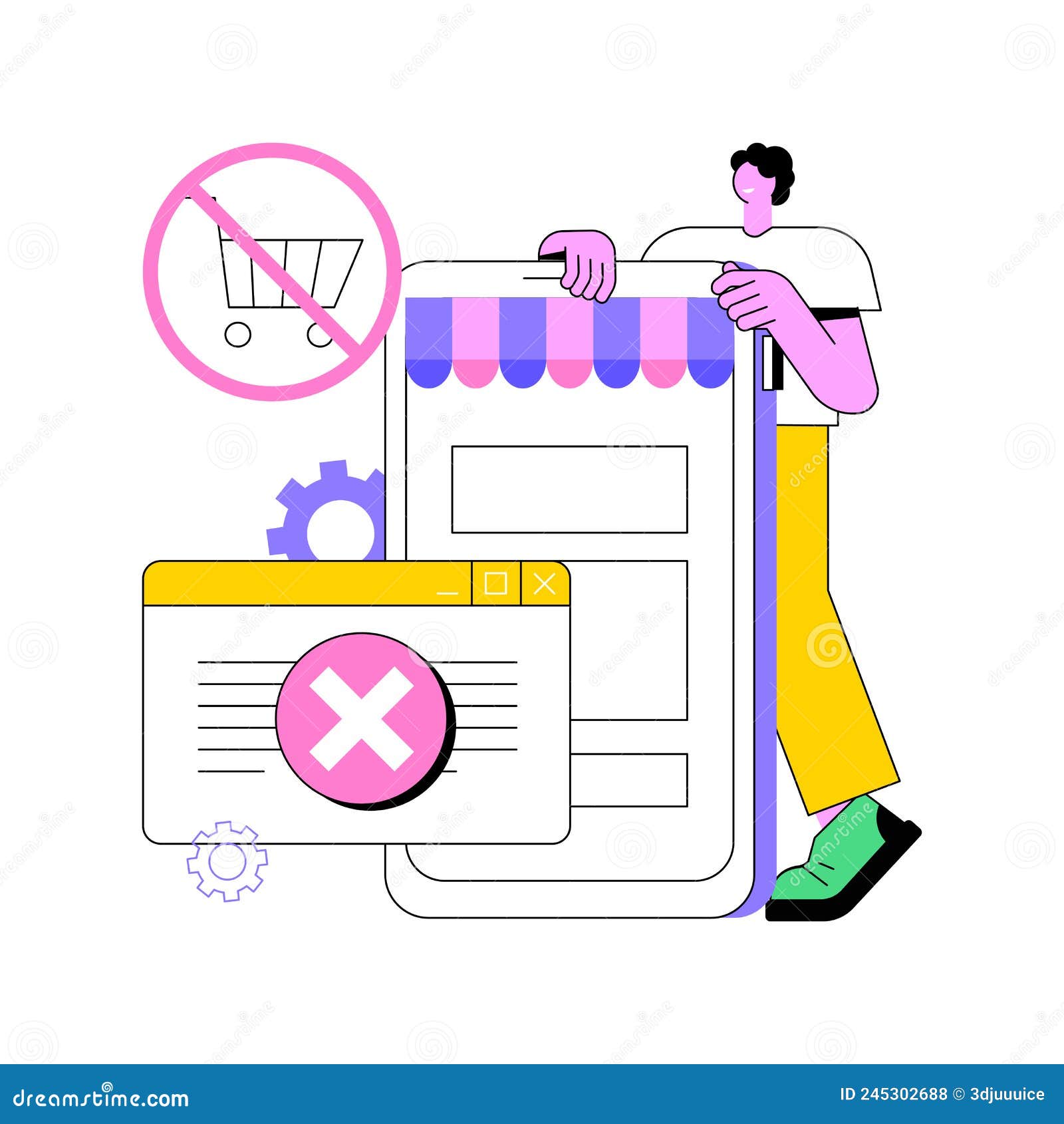Order Cancelled Abstract Concept Vector Illustration. Stock Vector ...