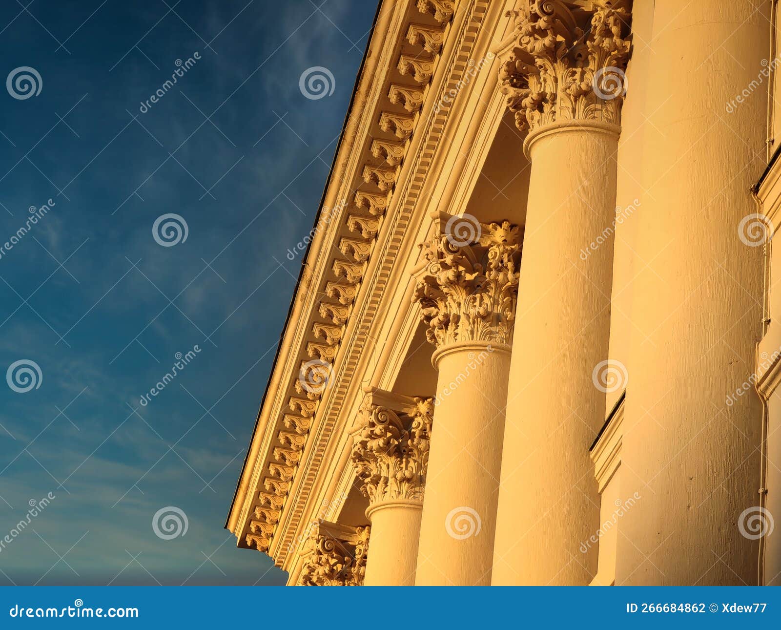 Order of Columns with Capital Stock Photo - Image of yellow, columns ...