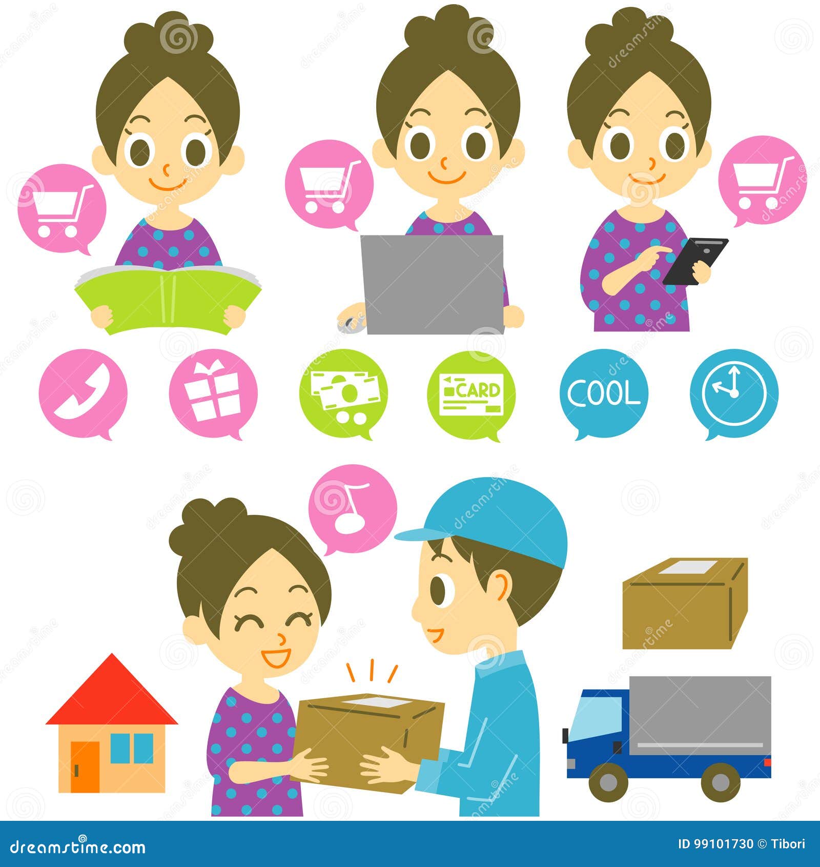 Order and delivery stock vector. Illustration of file - 99101730