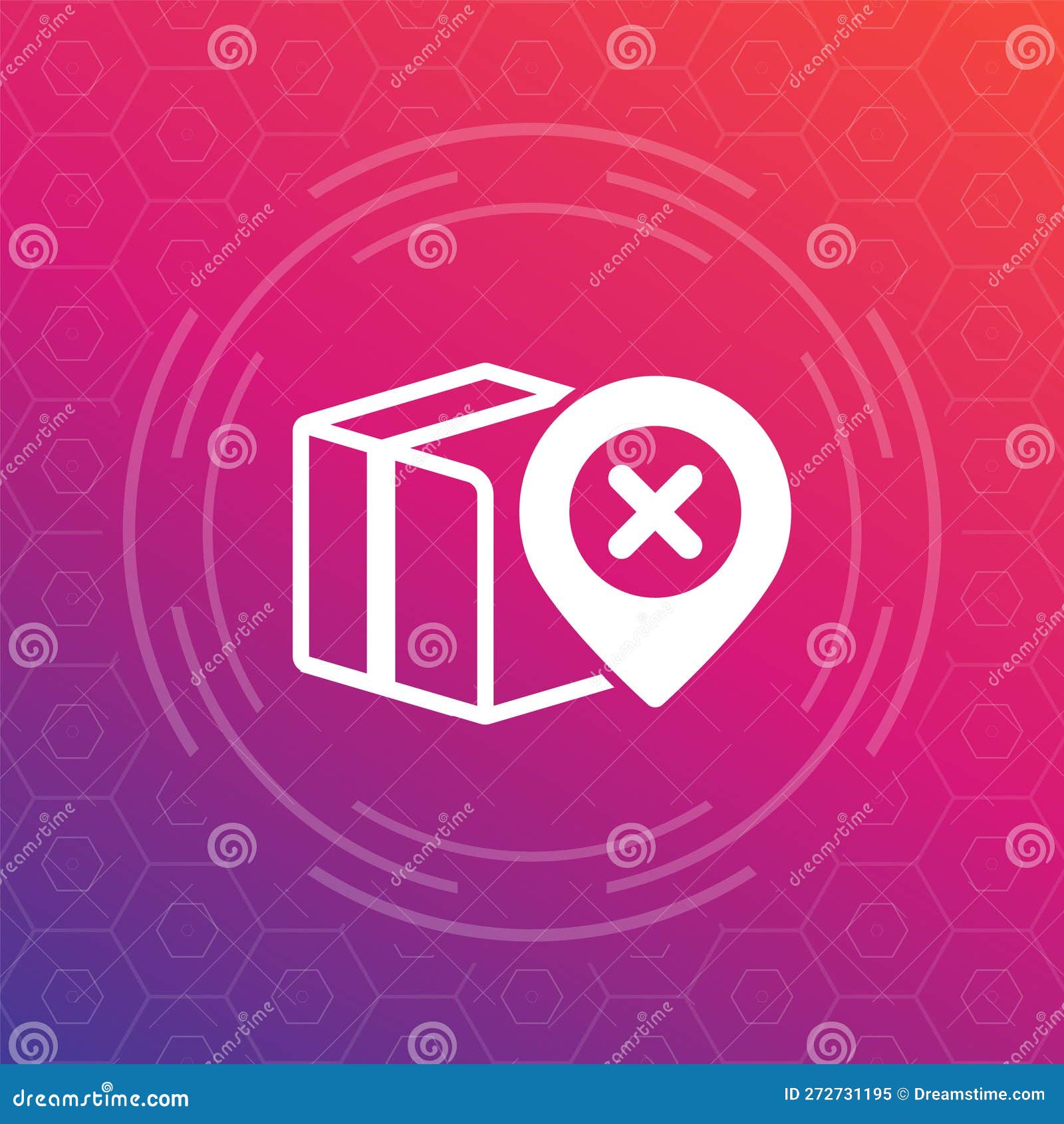 Order Delivery Problem Icon with Parcel, Vector Stock Vector ...