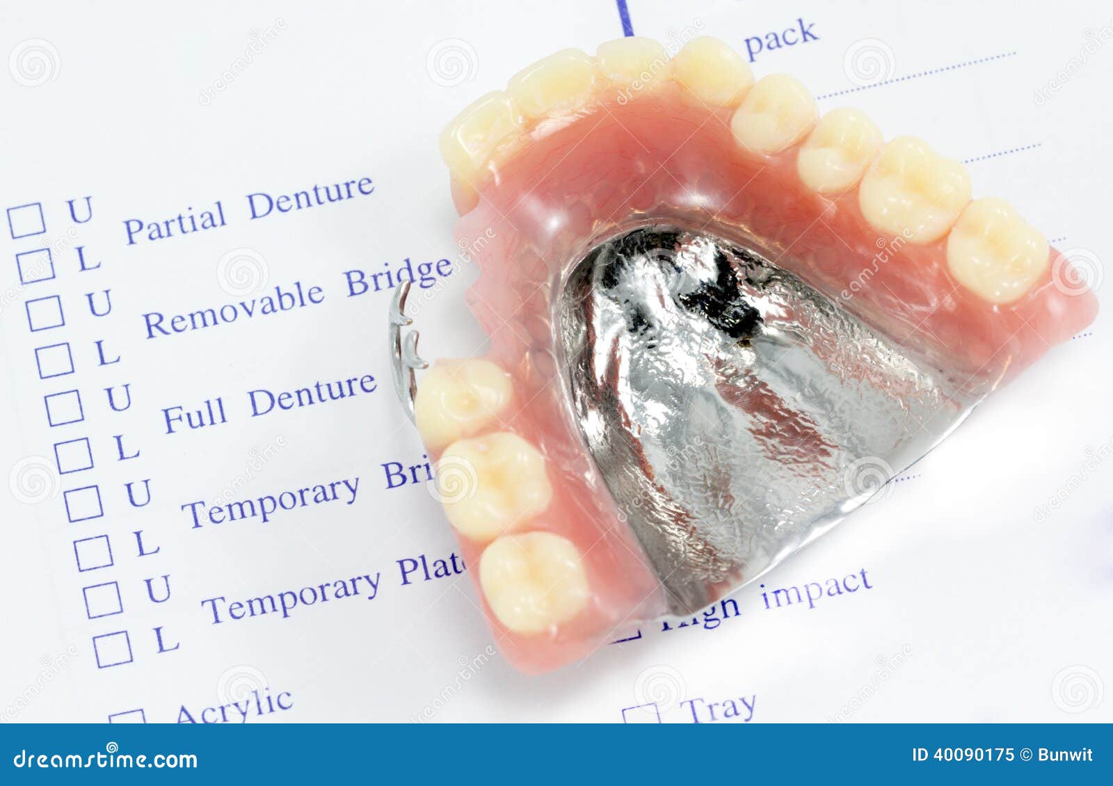 Order Denture for Dental Lab Stock Image - Image of plate, care: 40090175