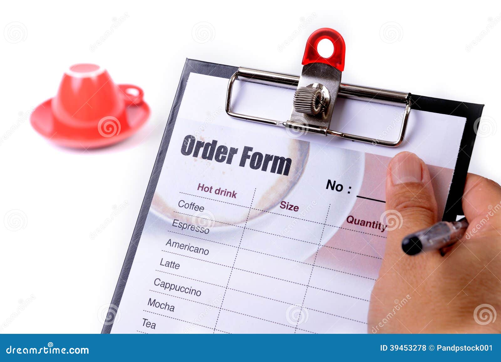 Order form in hand. stock photo. Image of hand, list - 39453278