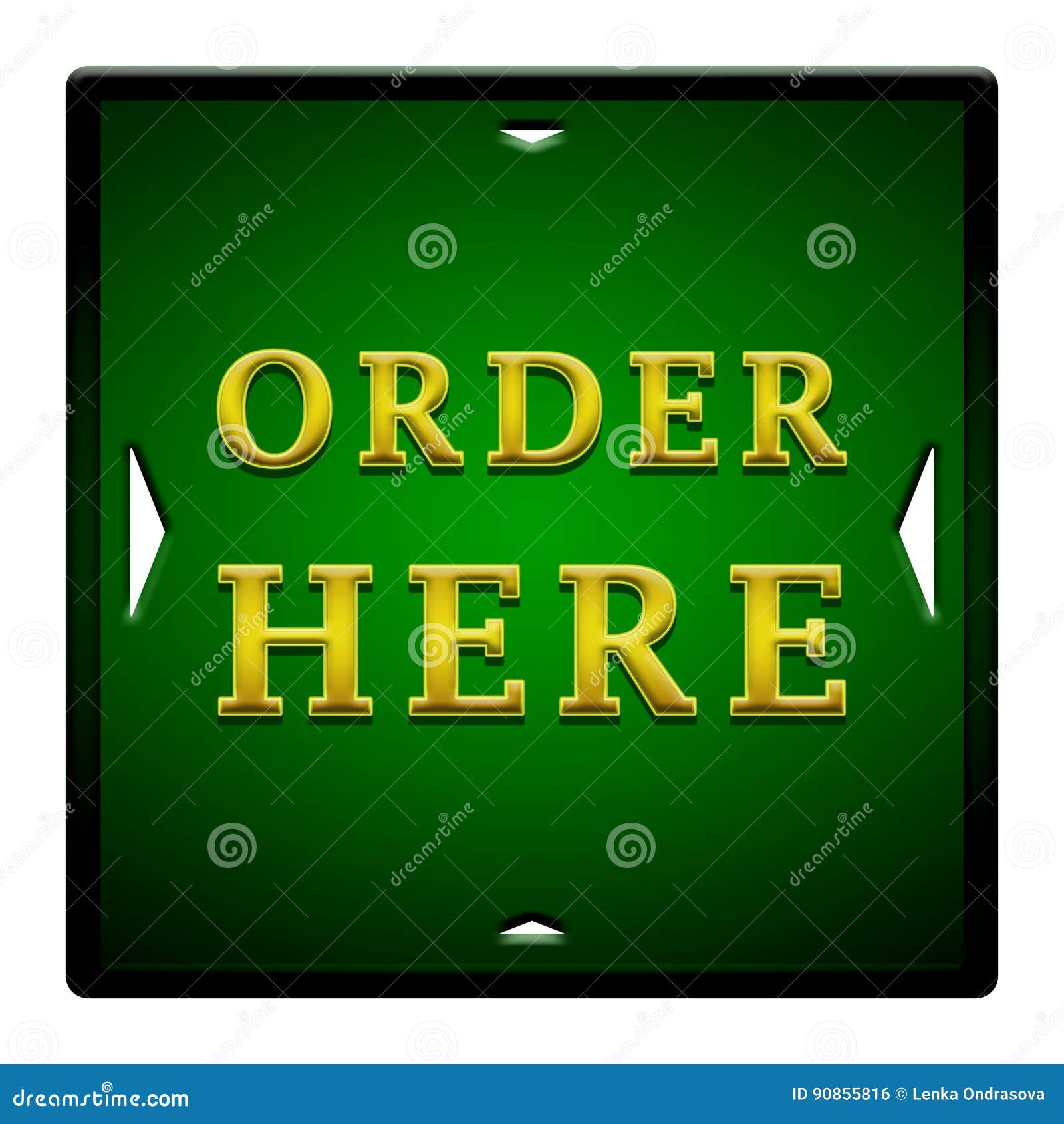 Order here button stock illustration. Illustration of arrows - 90855816