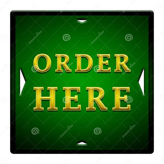 Order here button stock illustration. Illustration of arrows - 90855816