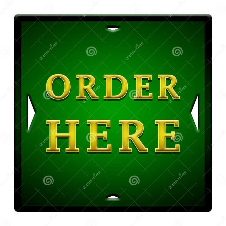 Order here button stock illustration. Illustration of arrows - 90855816