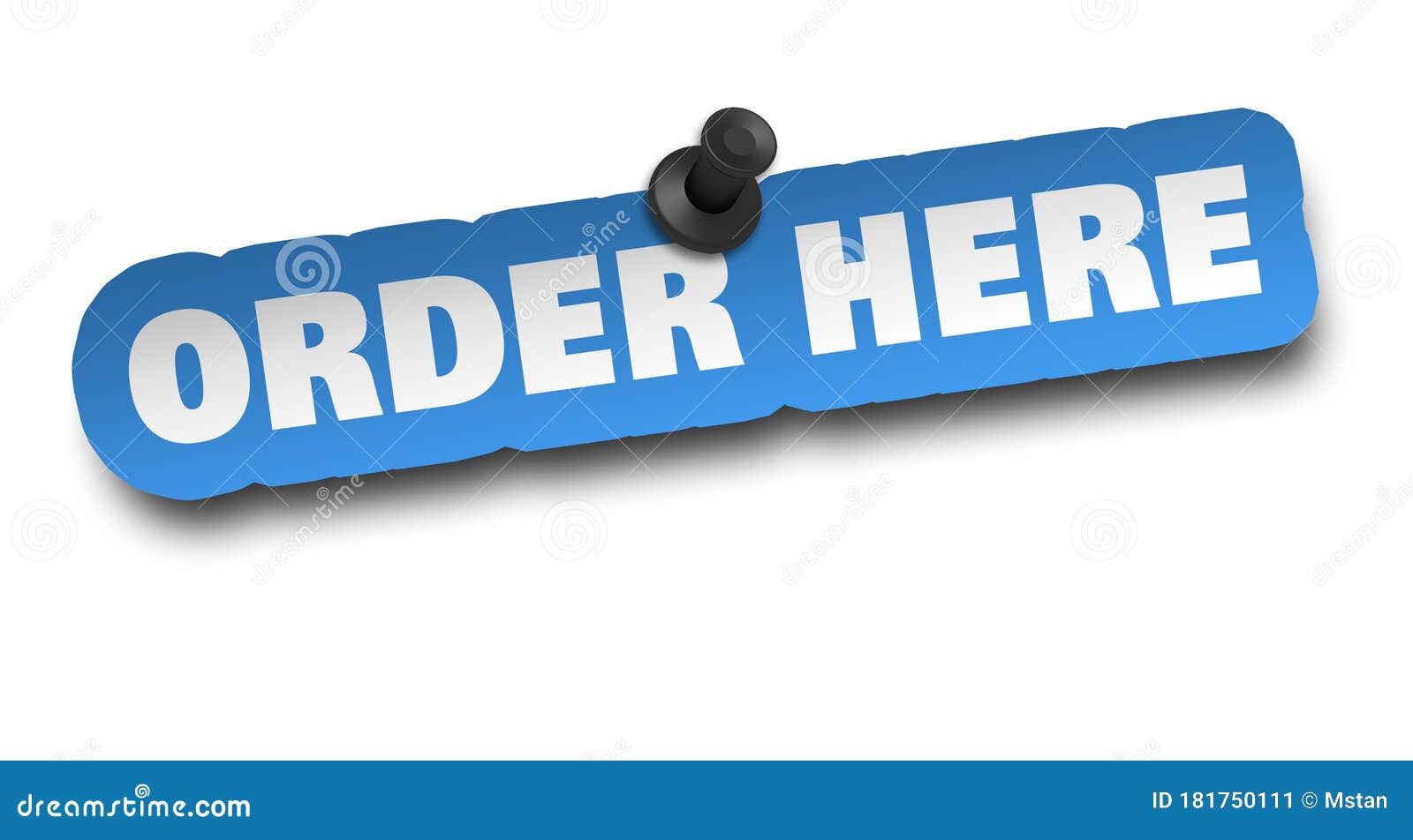 Order Here Concept 3d Illustration Isolated Stock Illustration ...