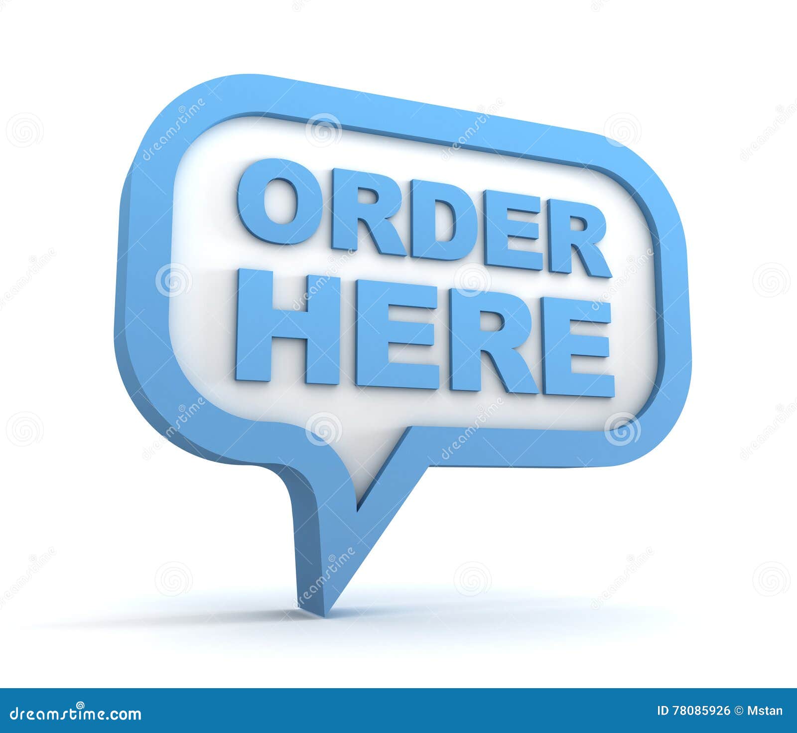 Order Here Concept 3d Illustration Stock Illustration - Illustration of ...