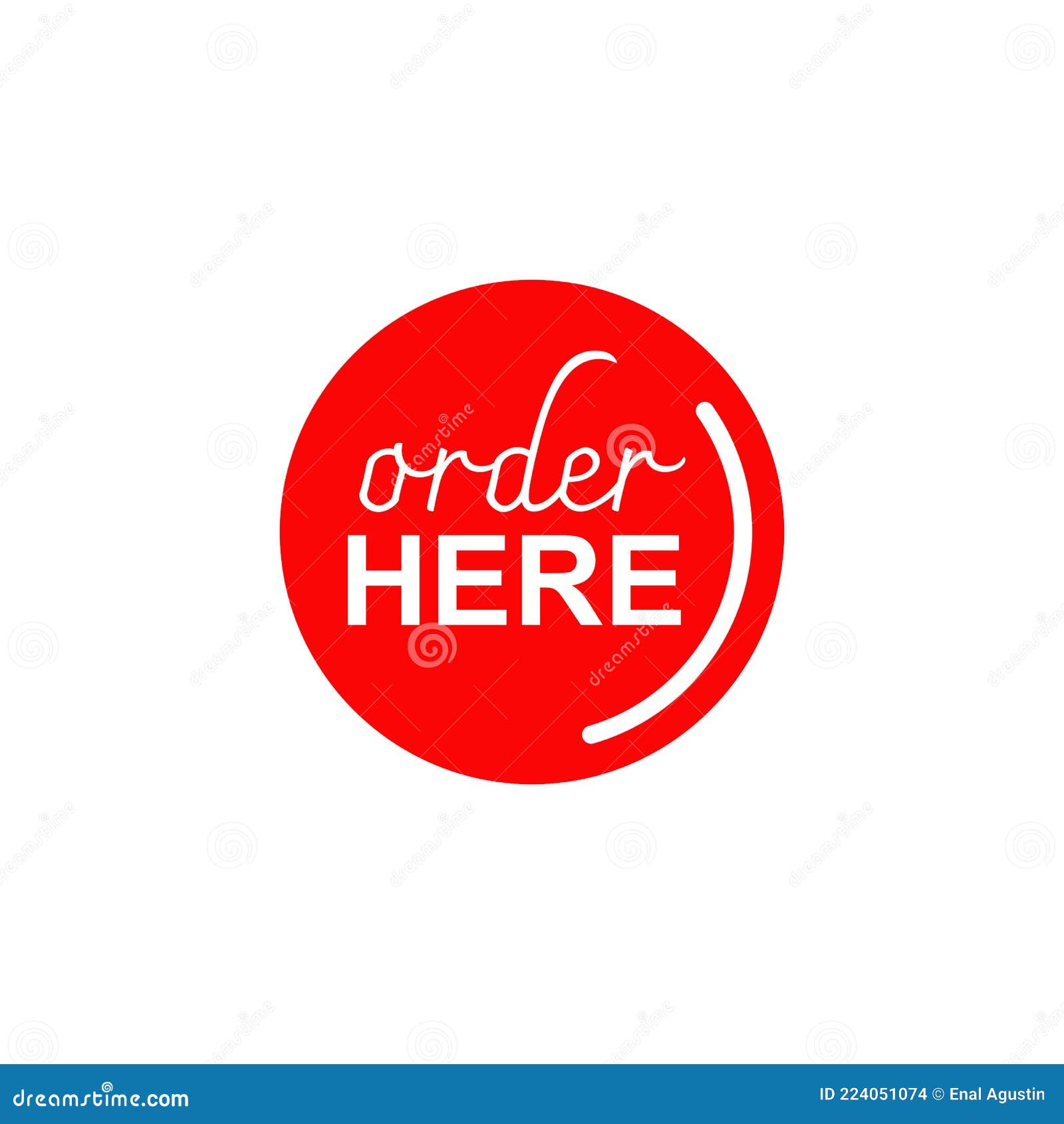 Order Here Sign Logo Design Template Stock Vector - Illustration of ...