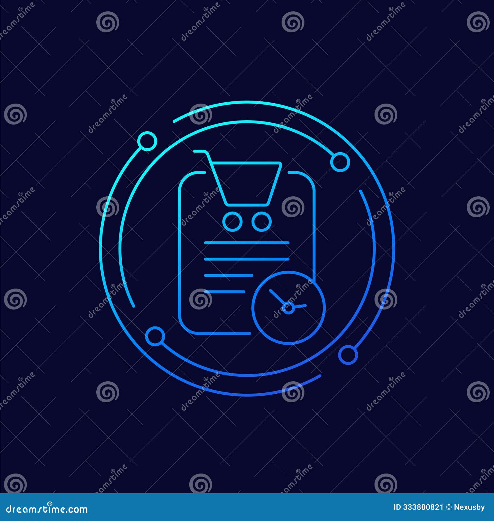 Order History Icon, Linear Design Stock Illustration - Illustration of ...