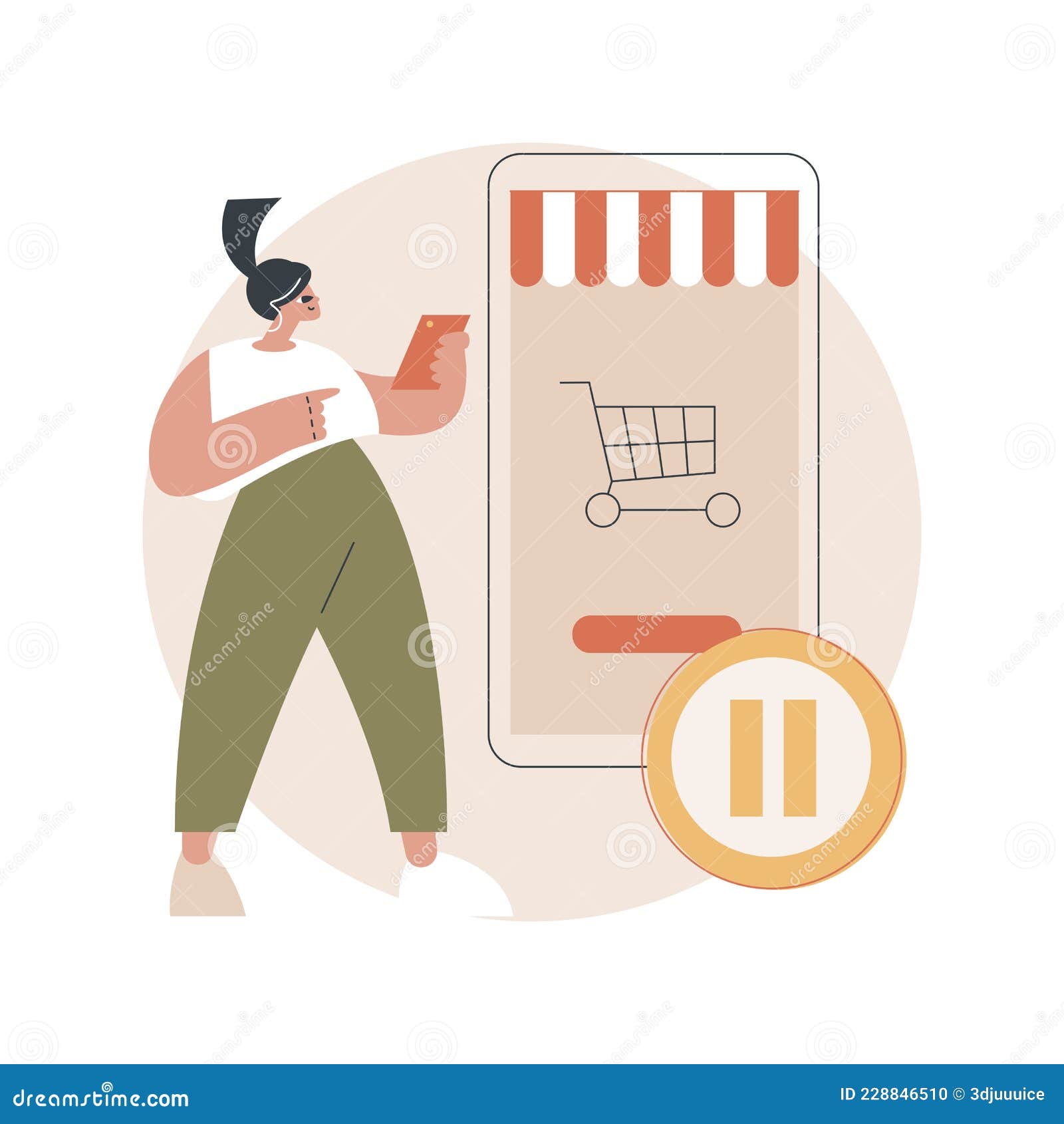 Order on Hold Abstract Concept Vector Illustration. Stock Vector ...