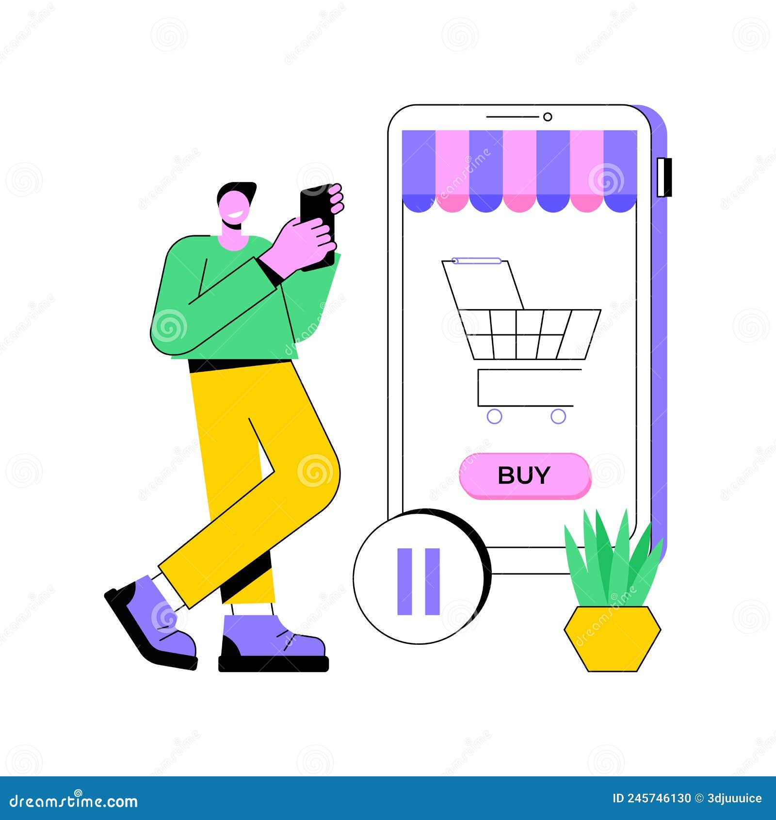 Order on Hold Abstract Concept Vector Illustration. Stock Vector ...