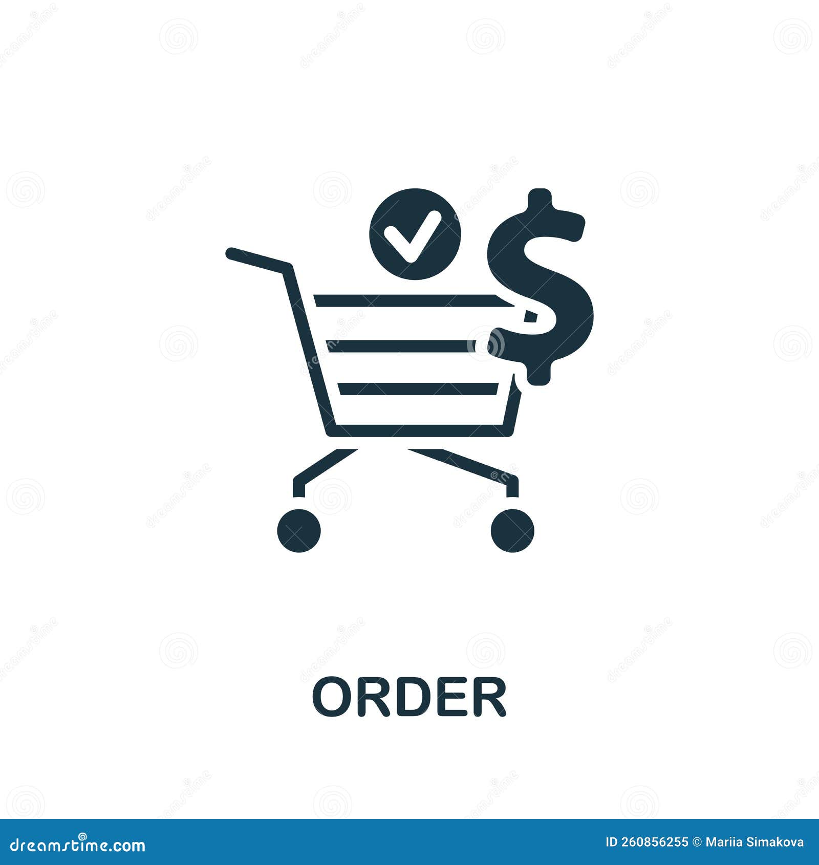 Order Icon. Monochrome Simple Customer Relationship Icon for Templates ...